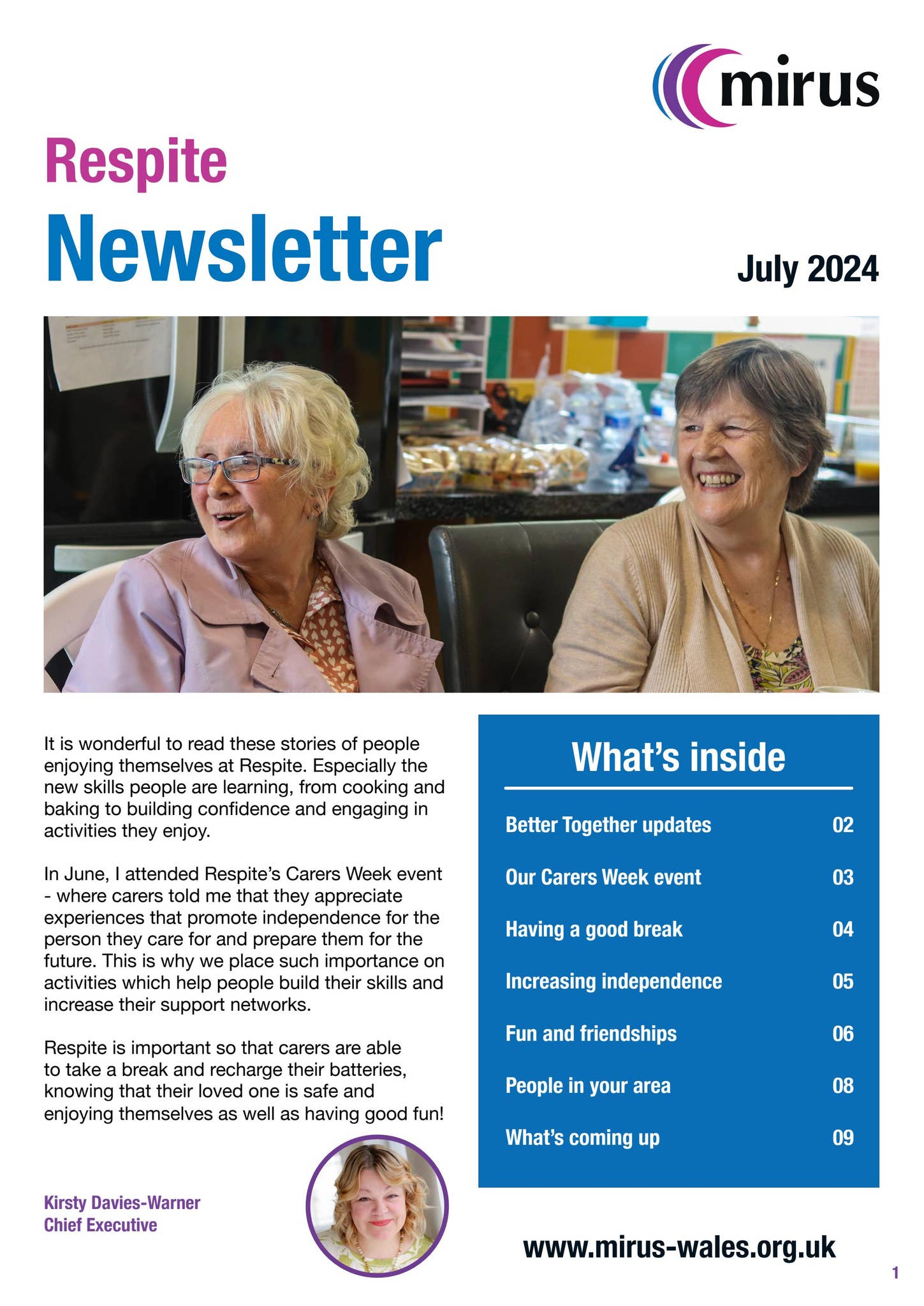Respite Newsletter - July 2024 by Mirus - Issuu