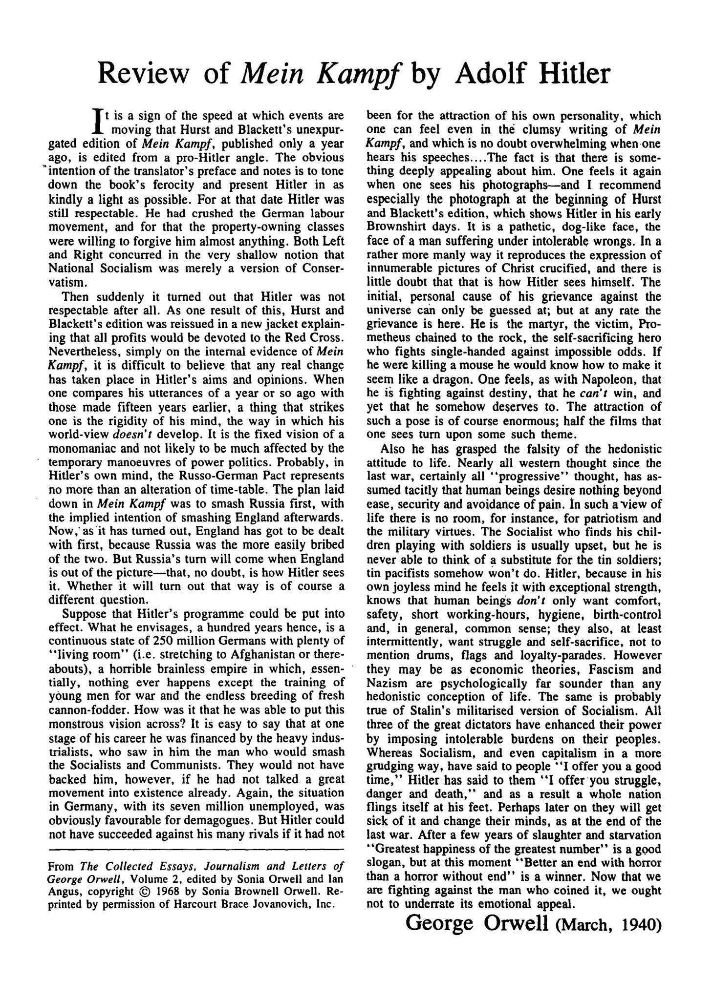 Review of Mein Kampf by Adolf Hitler by demandside - Issuu