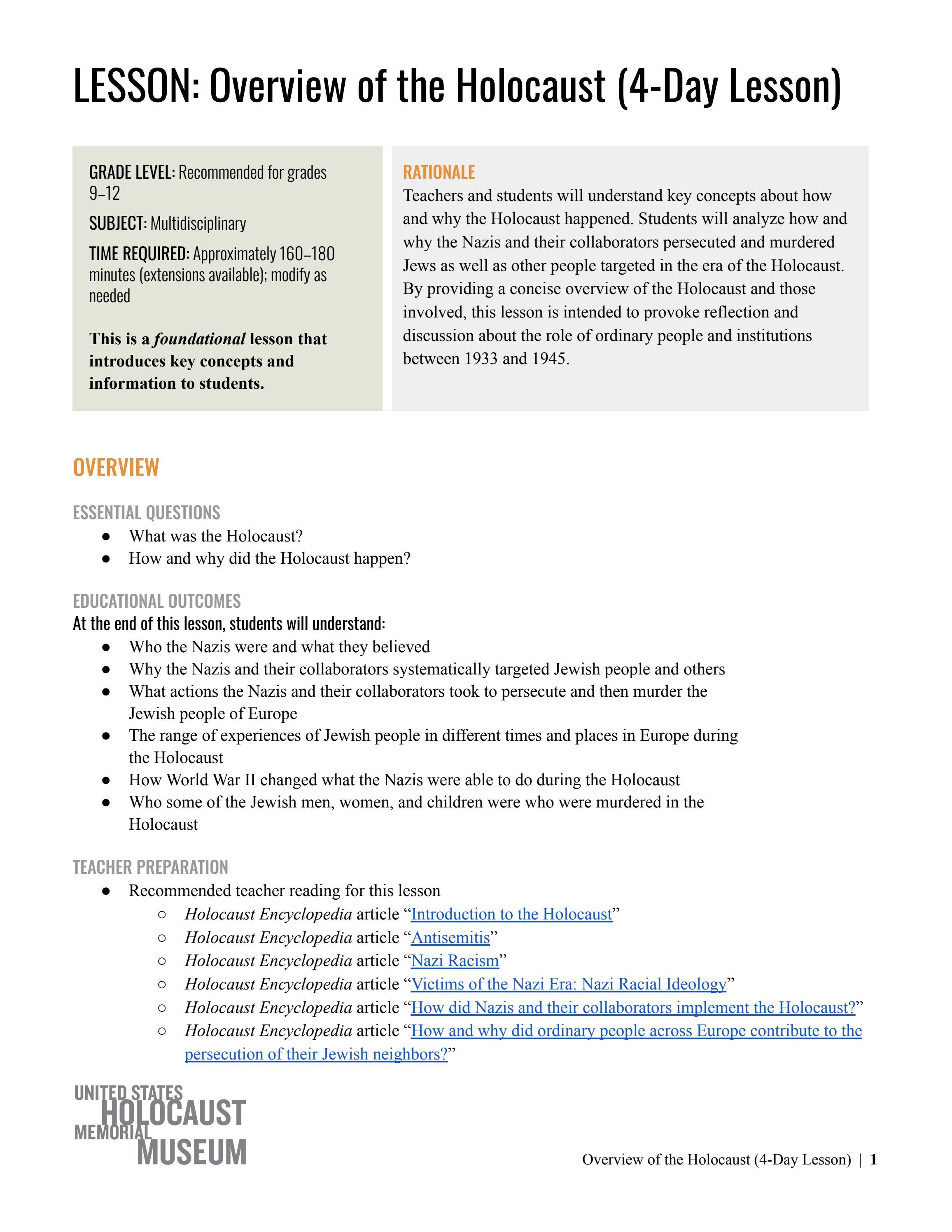 Overview of the Holocaust by demandside - Issuu