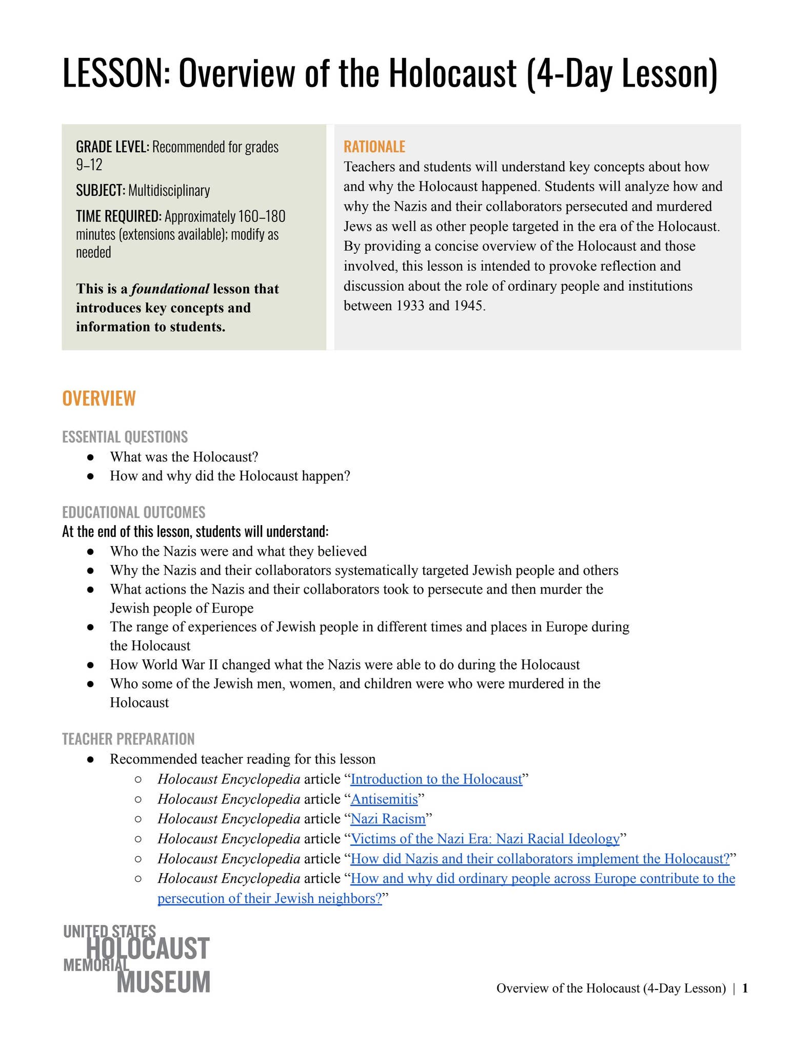 Overview of the Holocaust by demandside - Issuu