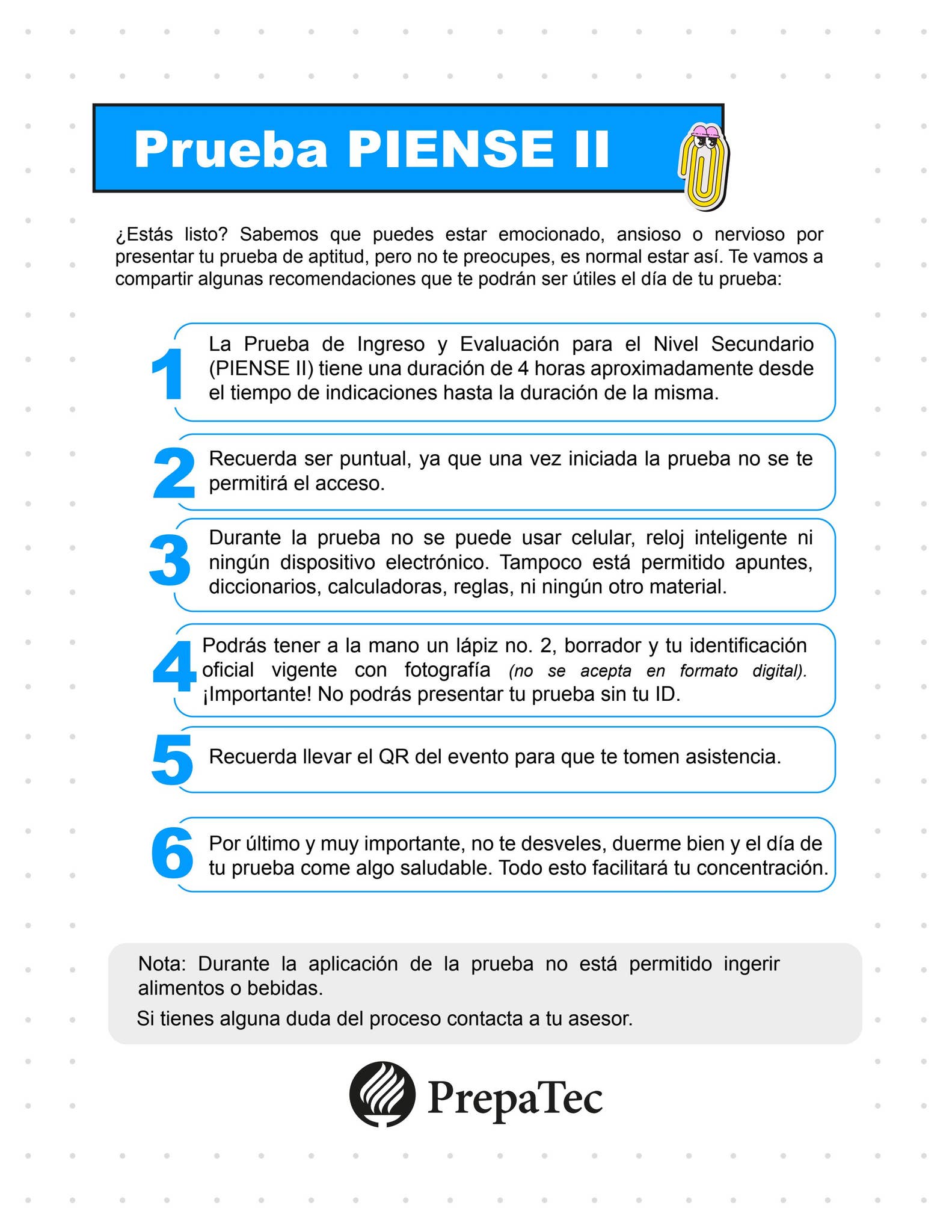 Recomendaciones prueba PIENSE II PrepaTec by Tecnológico de Monterrey - Issuu