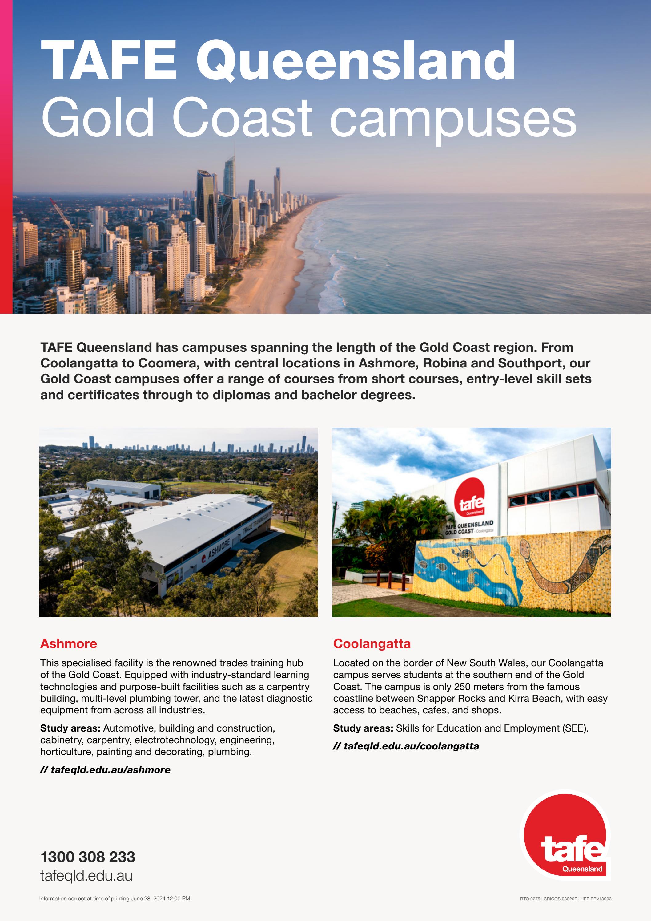 TAFE Queensland - Gold Coast locations by tafeqldgc - Issuu