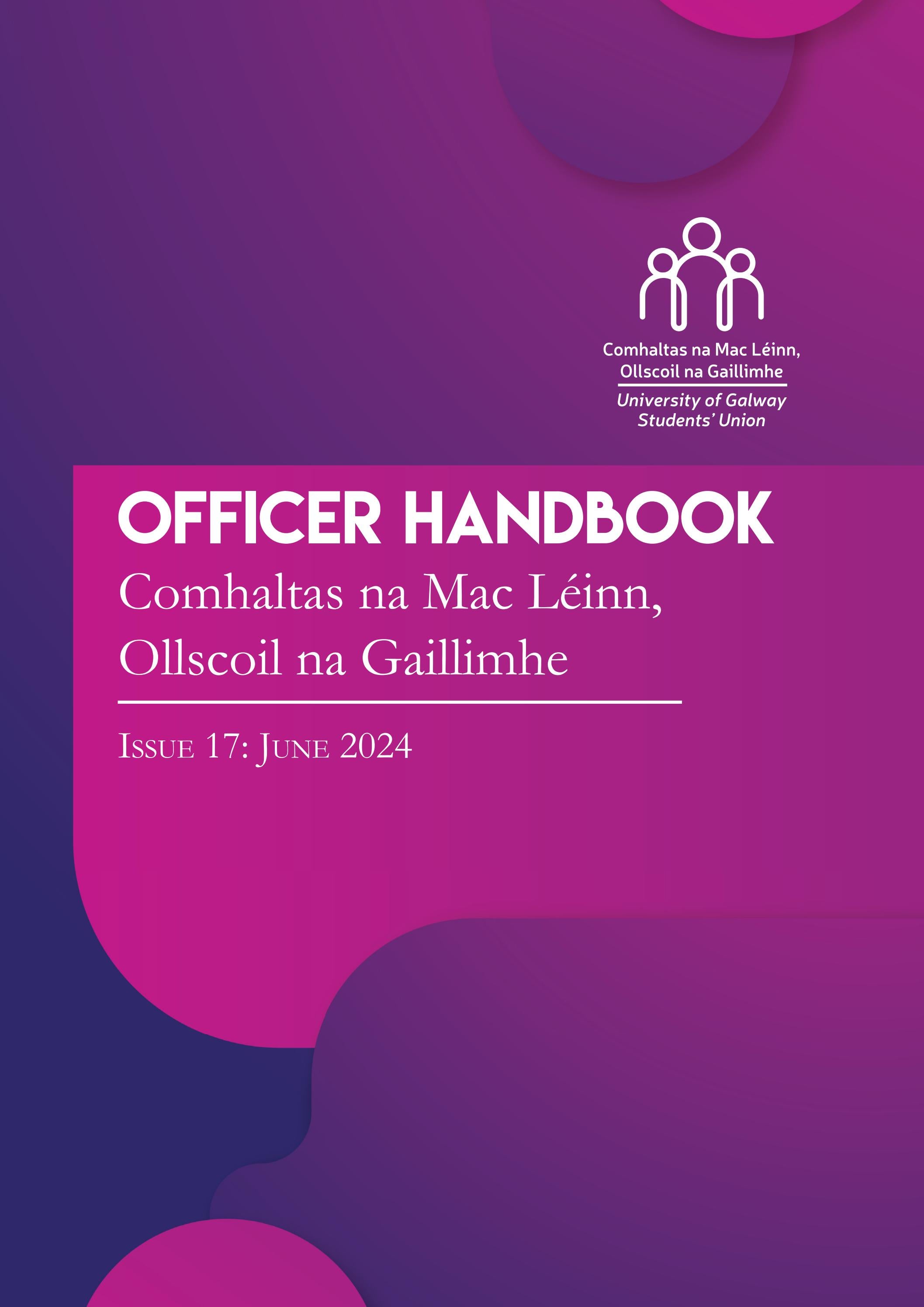 University of Galway Students' Union Officer Handbook 2024-2025 by SIN ...