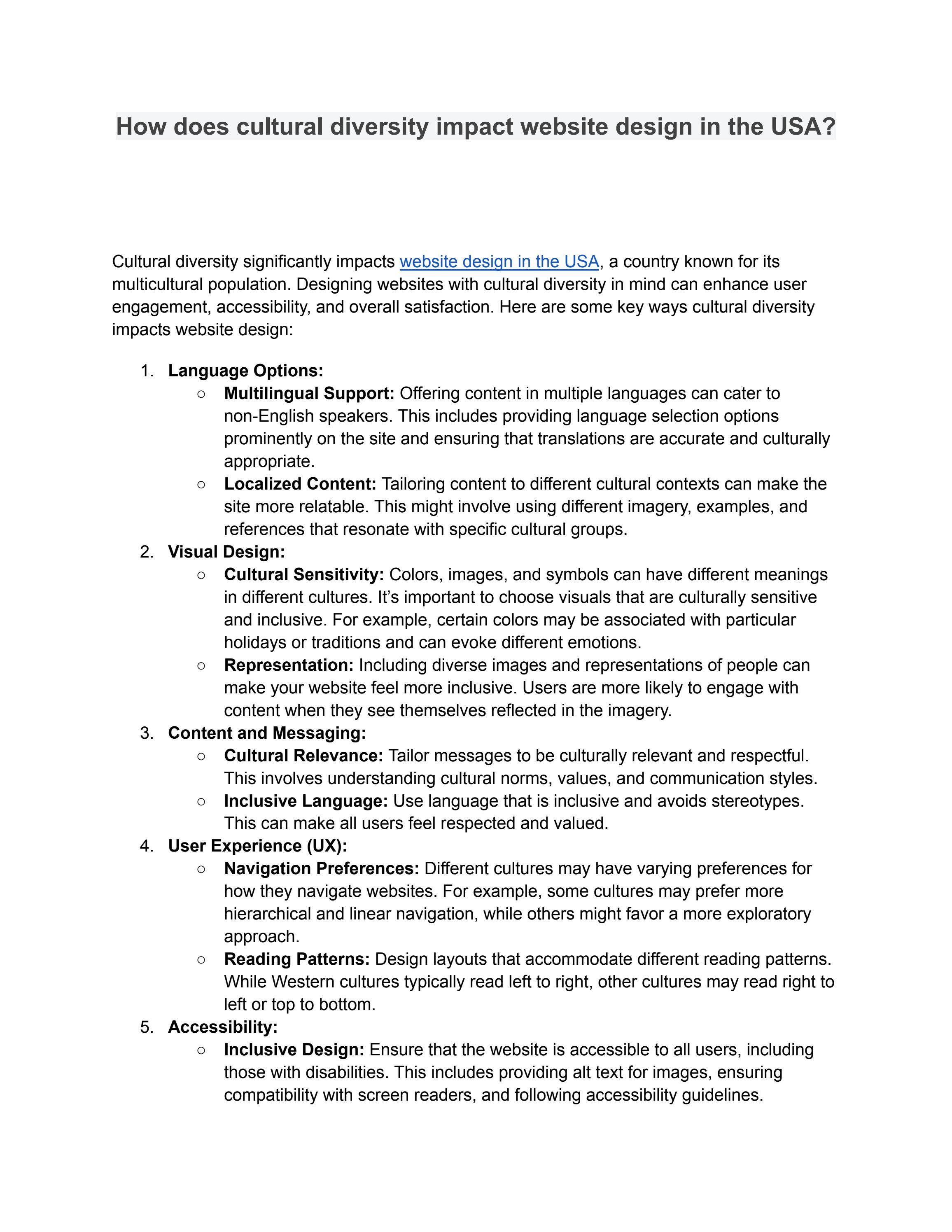How does cultural diversity impact website design in the USA? by beyond ...