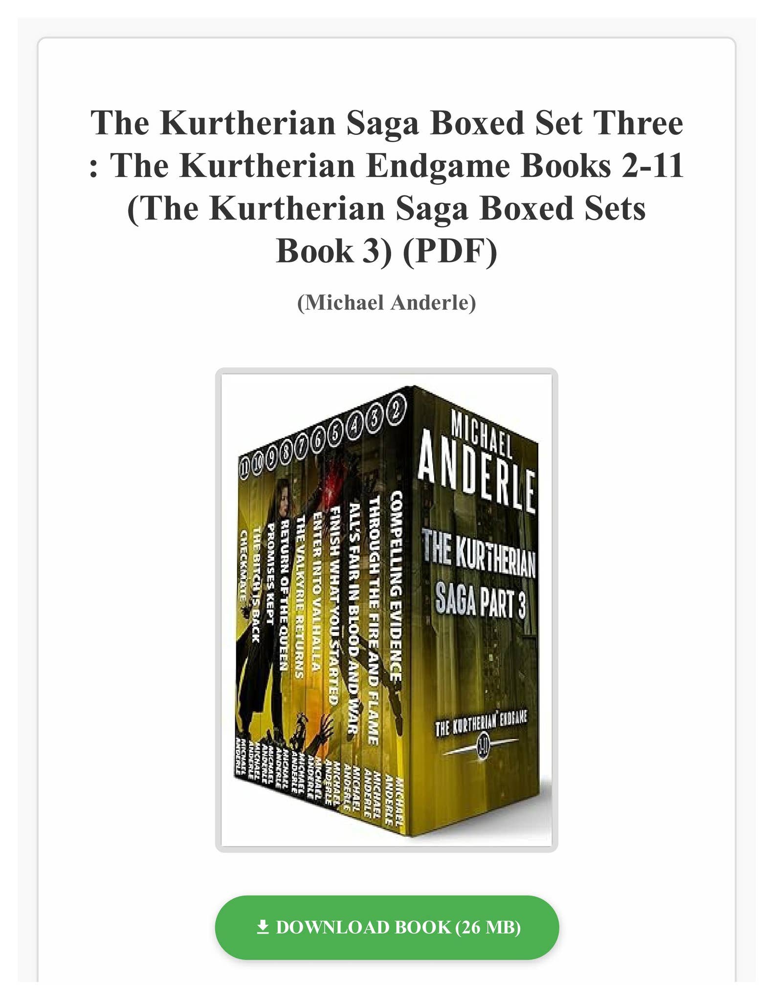 Ebook The Kurtherian Saga Boxed Set Three : The Kurtherian Endgame Books 2-11 (The Kurtherian ...