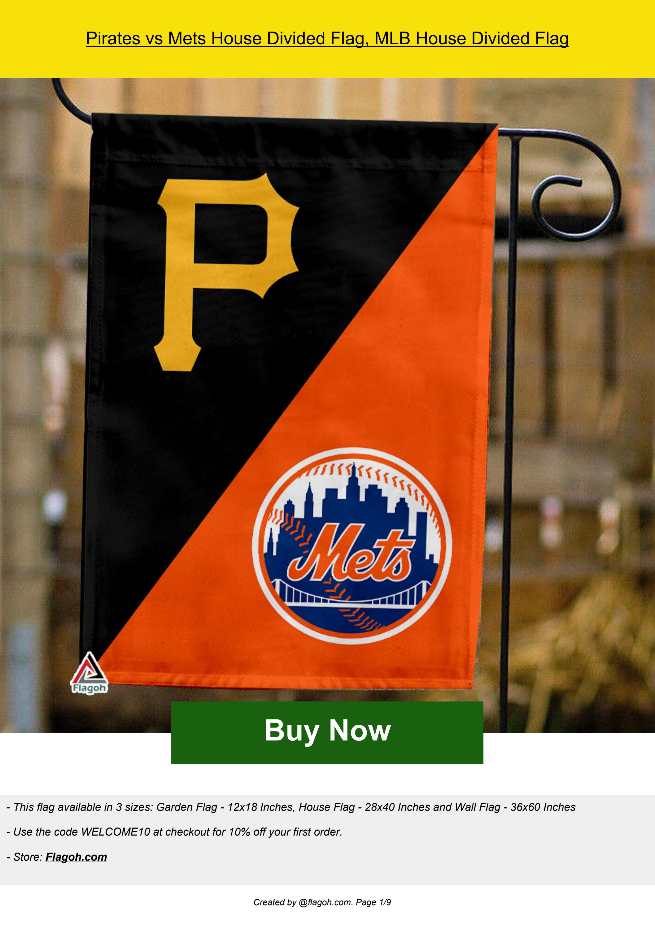 Pirates vs Mets House Divided Flag, MLB House Divided Flag by flagoh ...