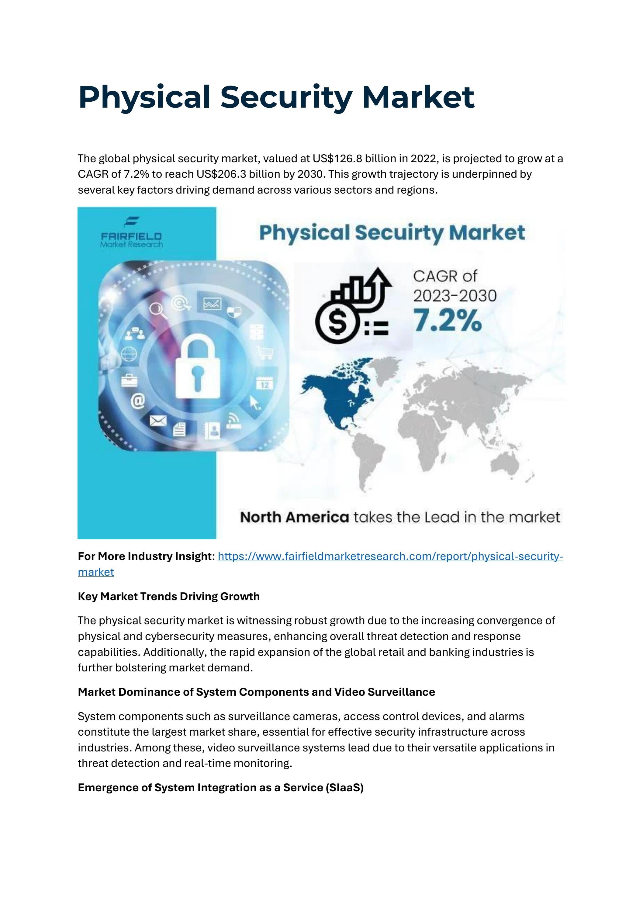 Physical Security Market Growth Drivers, Business Strategies and Future ...