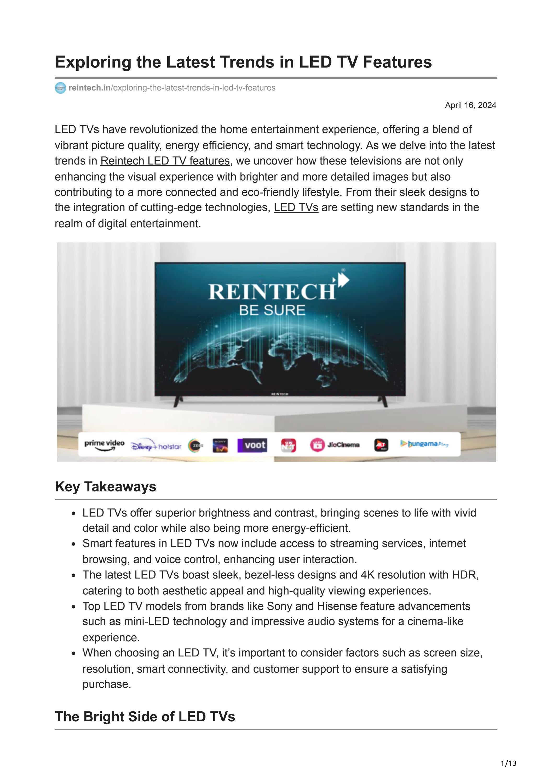 Exploring the Latest Trends in LED TV Features by smartledtv - Issuu