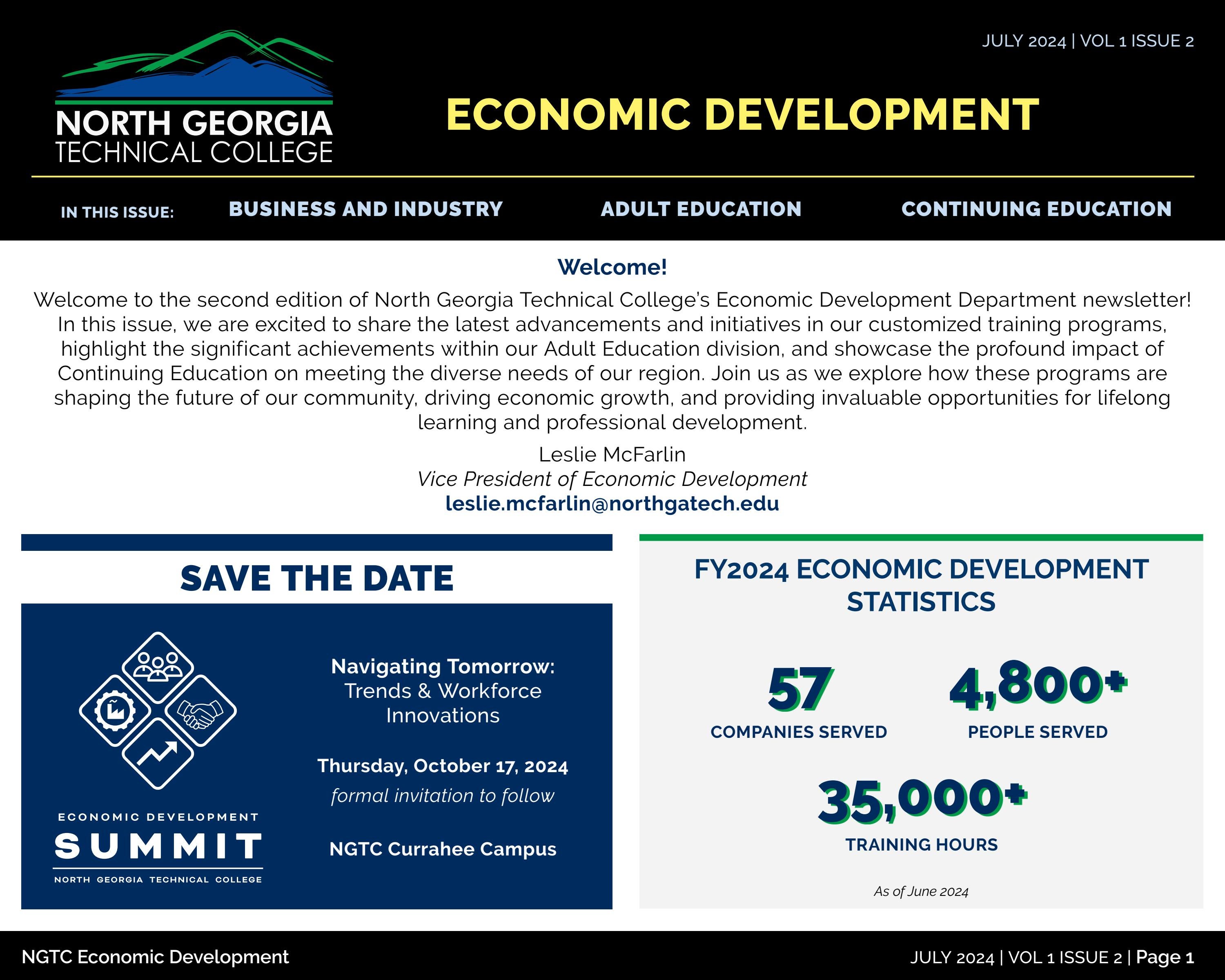 Economic Development Newsletter Vol. 1 Issue 2 by North Georgia ...