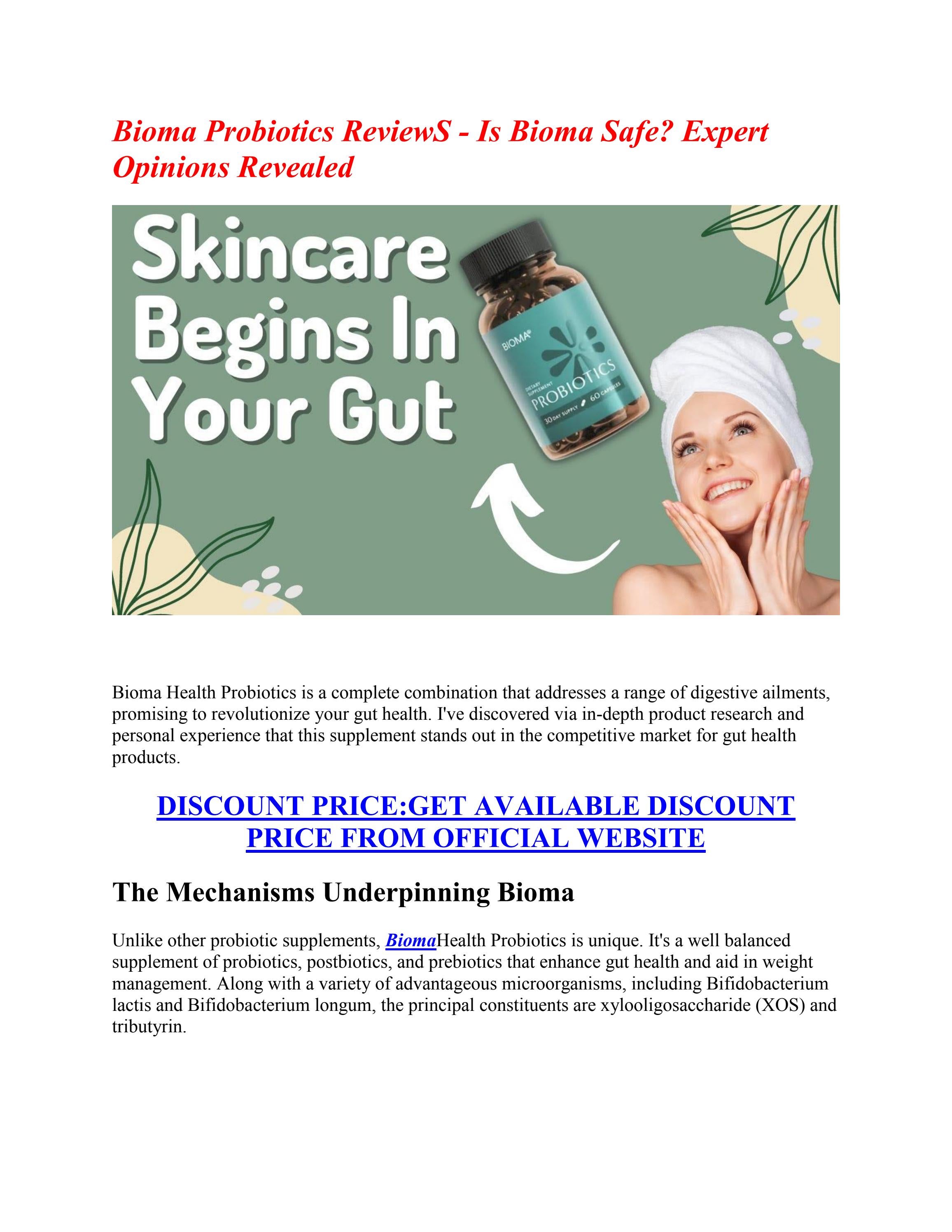 Bioma Probiotics Transparent Reviews & Scam Warnings: Insights! by ...