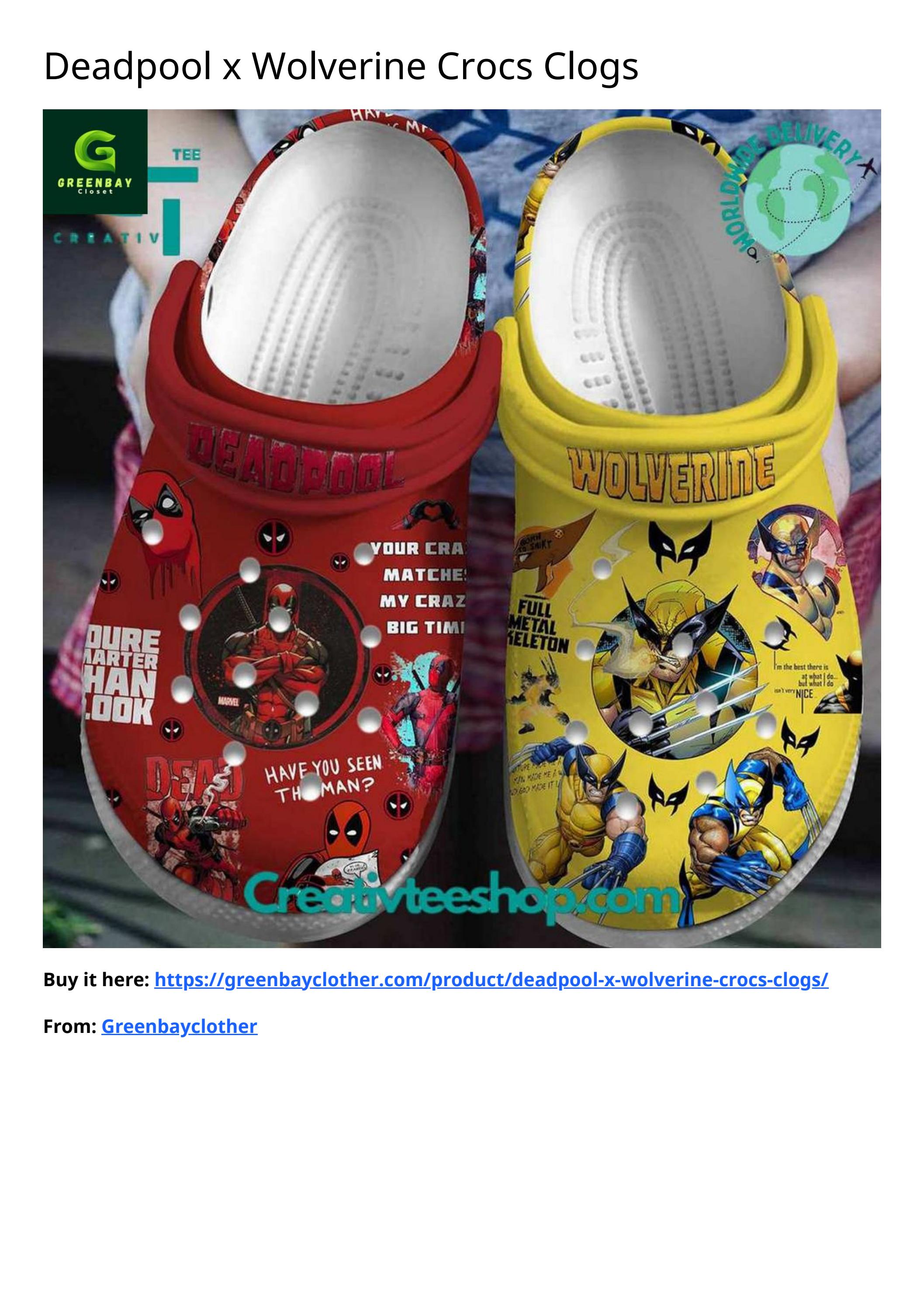Deadpool x Wolverine Crocs Clogs by Tonytees Store - Issuu