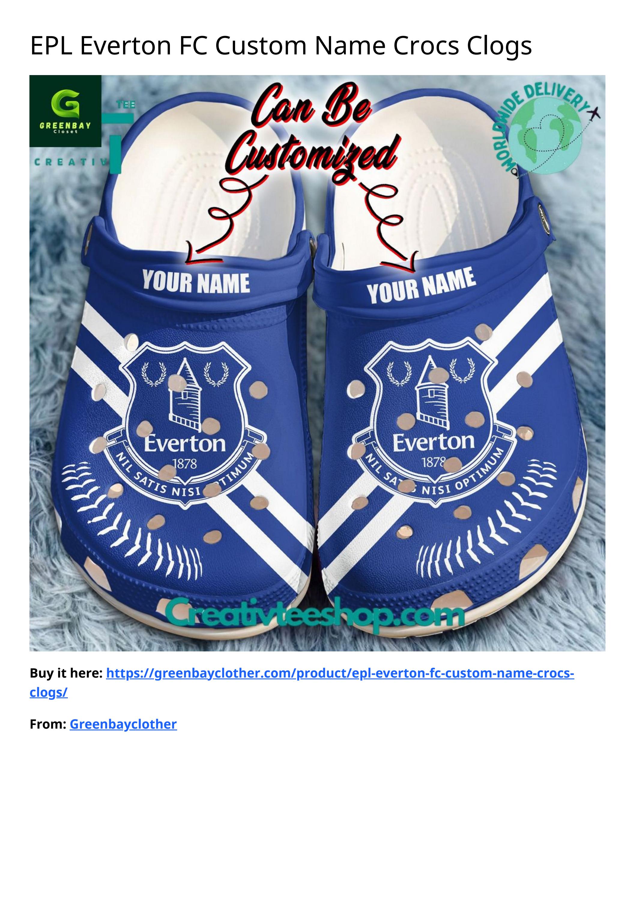 EPL Everton FC Custom Name Crocs Clogs by Tonytees Store - Issuu