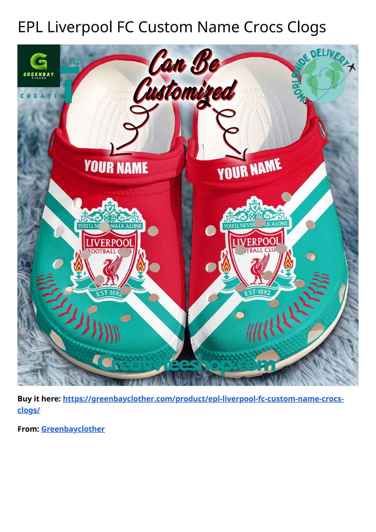 EPL Liverpool FC Custom Name Crocs Clogs by Tonytees Store - Issuu