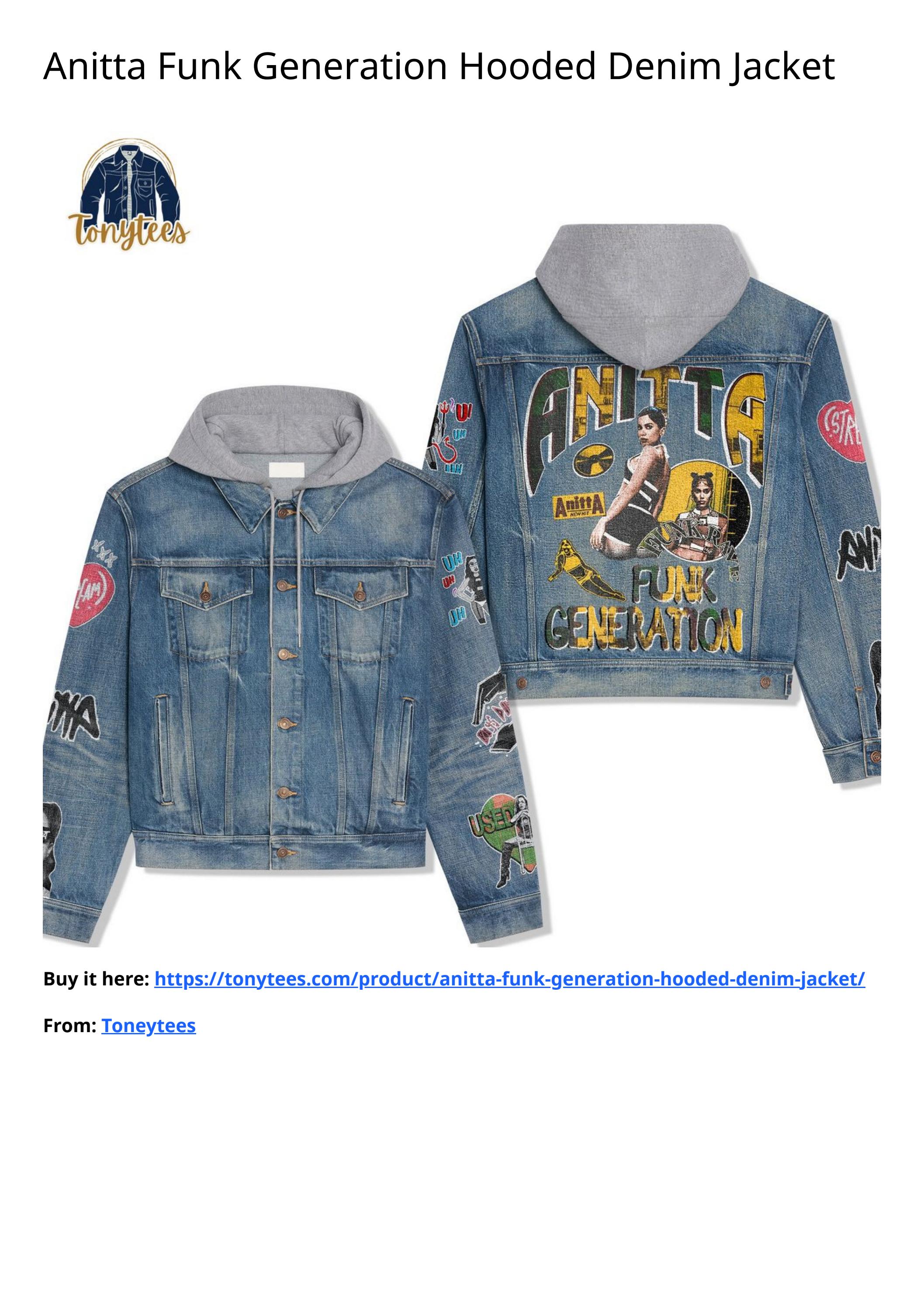 Anitta Funk Generation Hooded Denim Jacket by Tonytees Store - Issuu