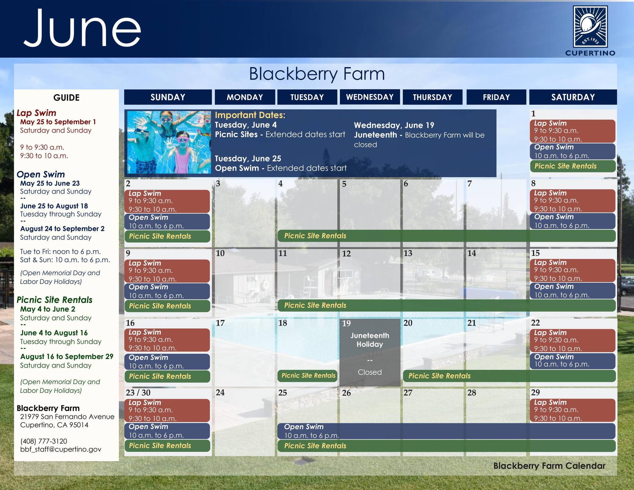 Blackberry Farm Calendar by City of Cupertino - Issuu