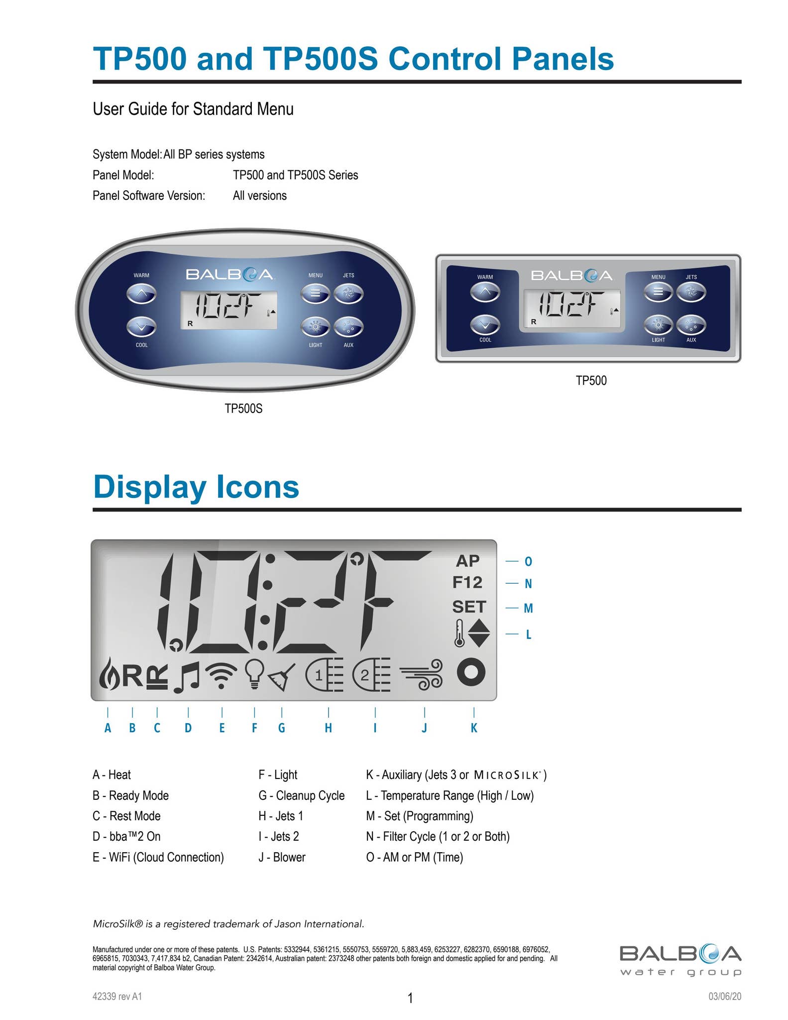 The Balboa TP500 Control Manual by Hot Tub Suppliers - Issuu