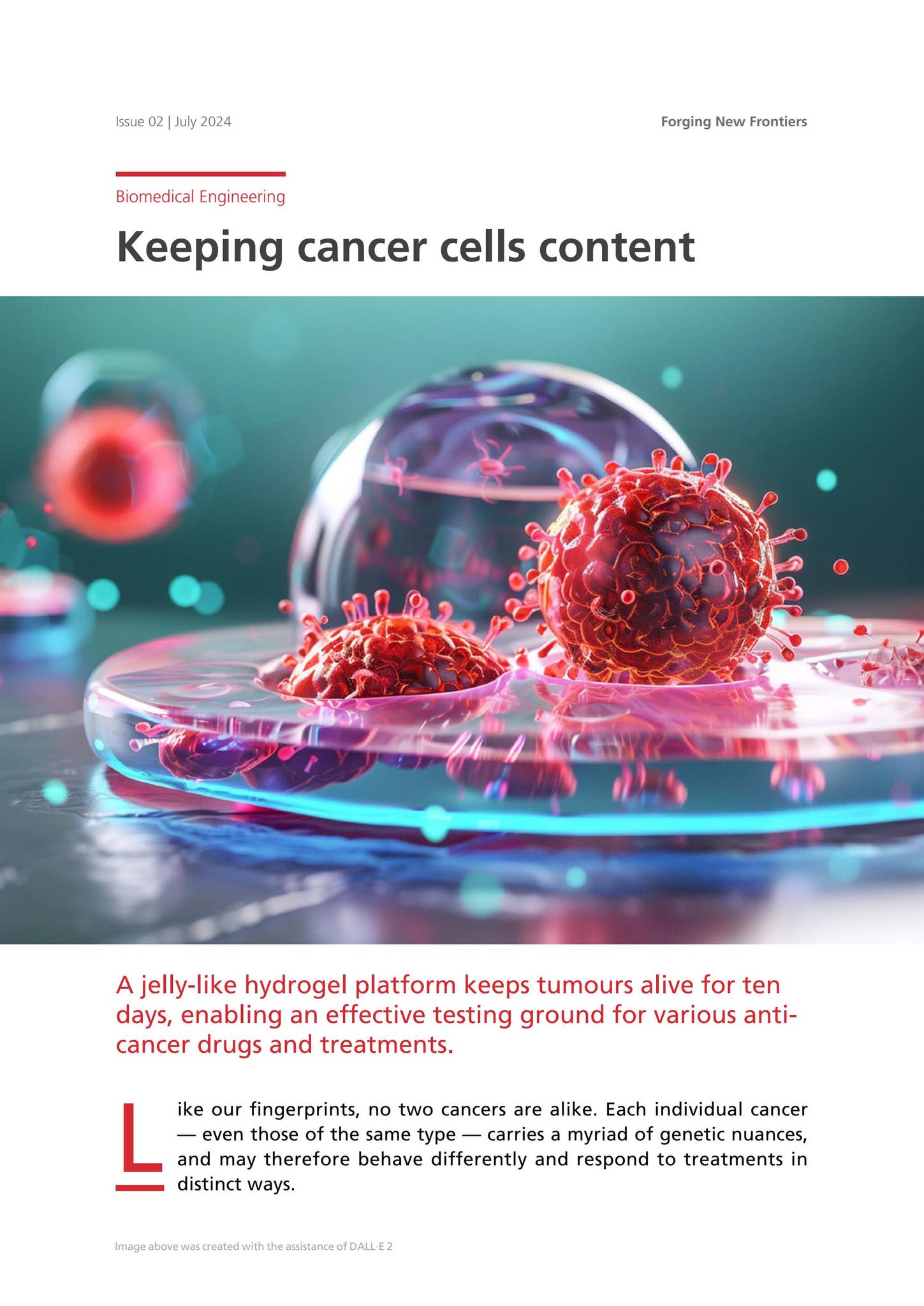 Issue 02 - Keeping cancer cells content by NUS-CDE - Issuu