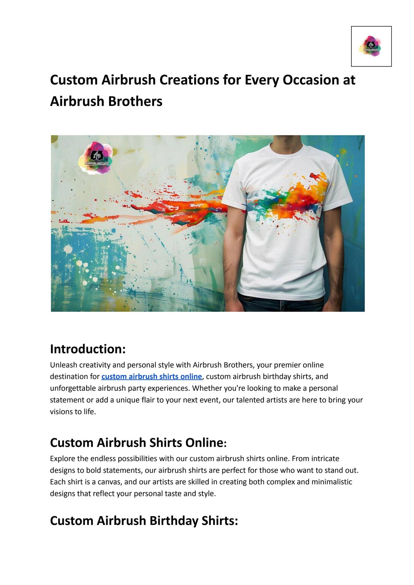 Custom Airbrush Creations for Every Occasion at Airbrush Brothers by ...
