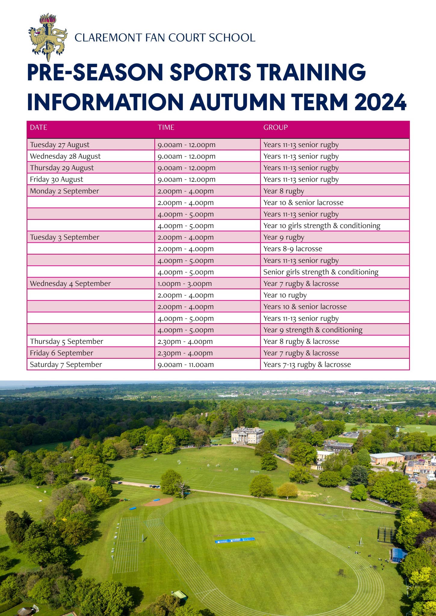 Pre-season sports training Autumn 2024 by claremontfancourt - Issuu
