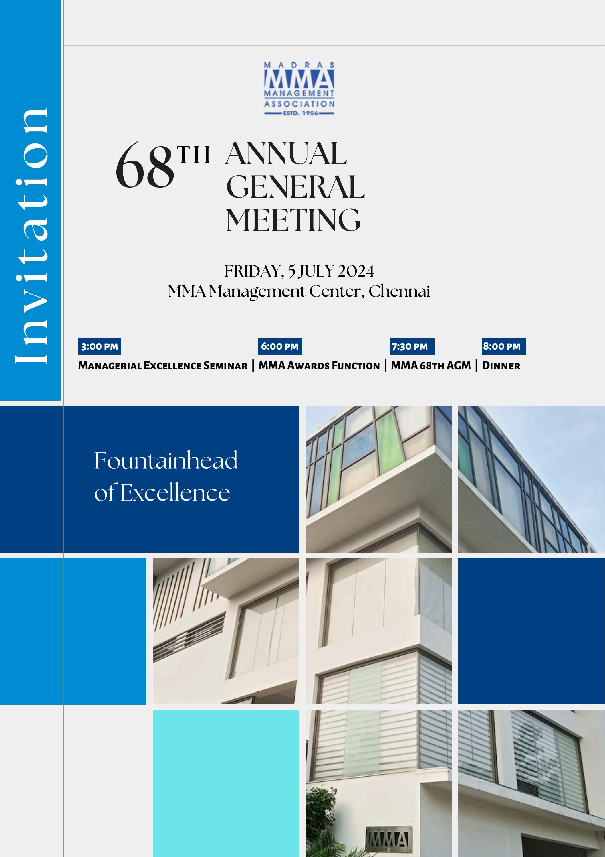 MAME & MMA 68th AGM Invitation - 5 Jul 2024 by Madras Management ...