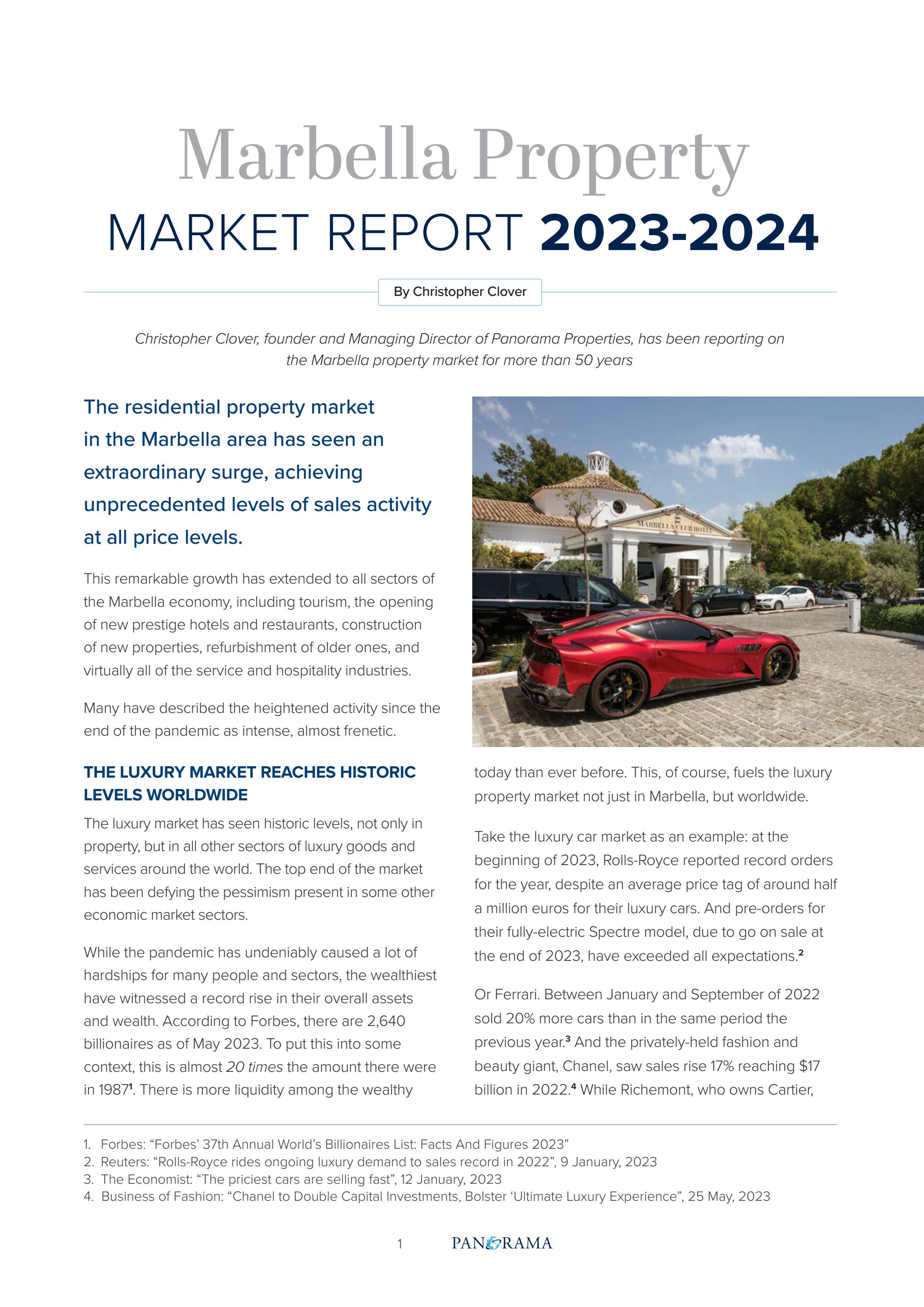 Marbella Property Market Report 2023 by Panorama Marbella - Issuu