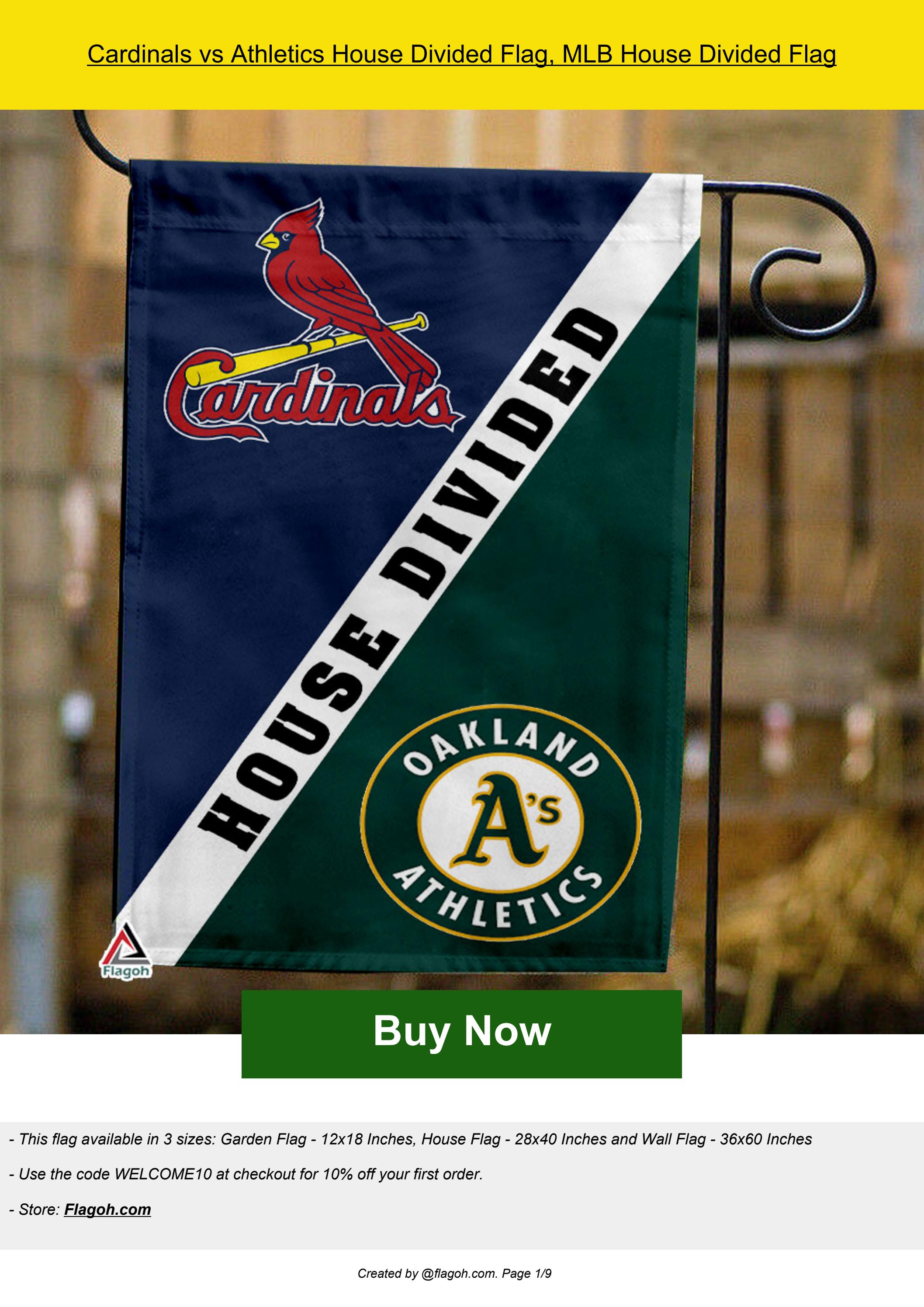 Cardinals vs Athletics House Divided Flag, MLB House Divided Flag by ...