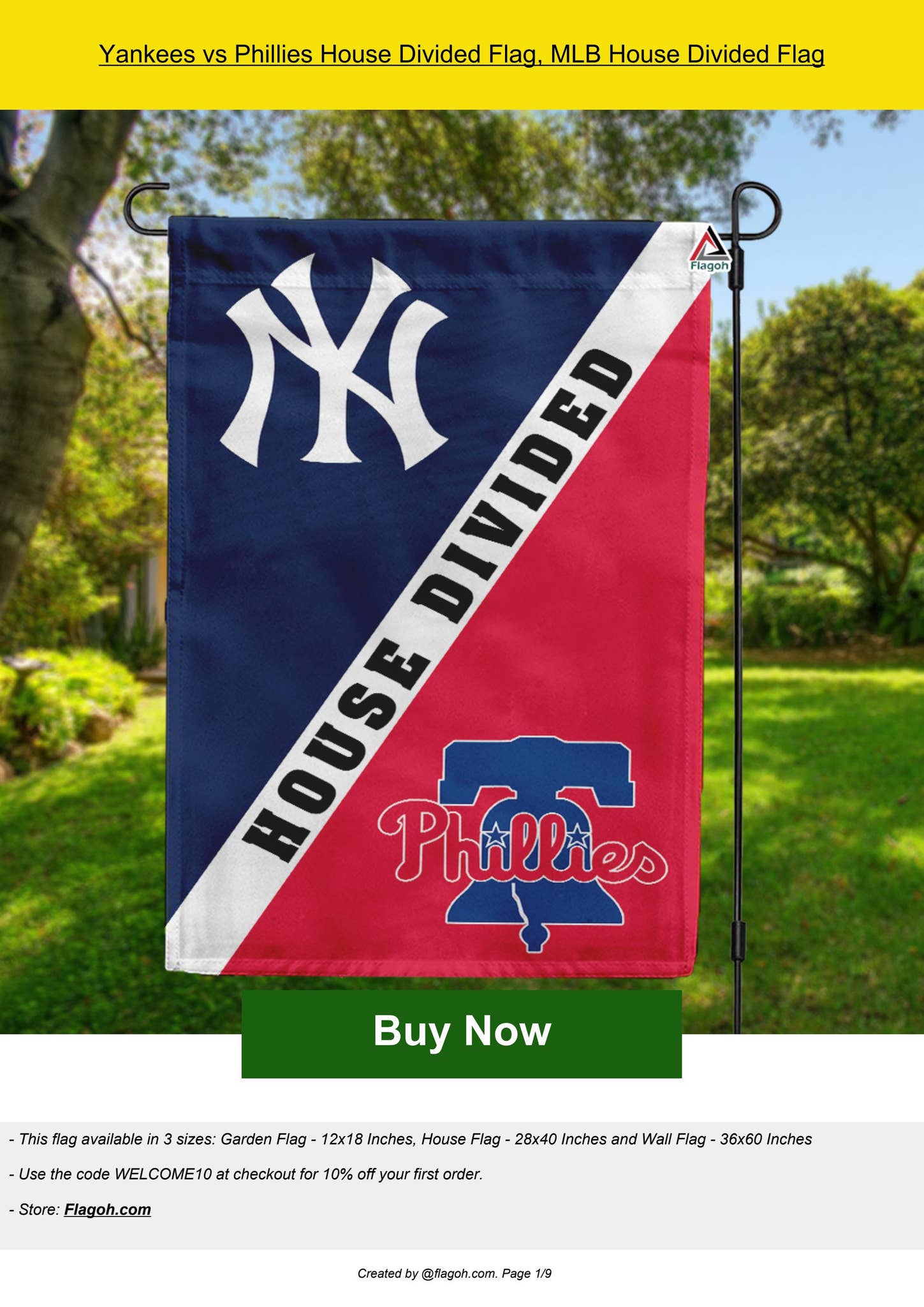 Yankees vs Phillies House Divided Flag, MLB House Divided Flag by ...