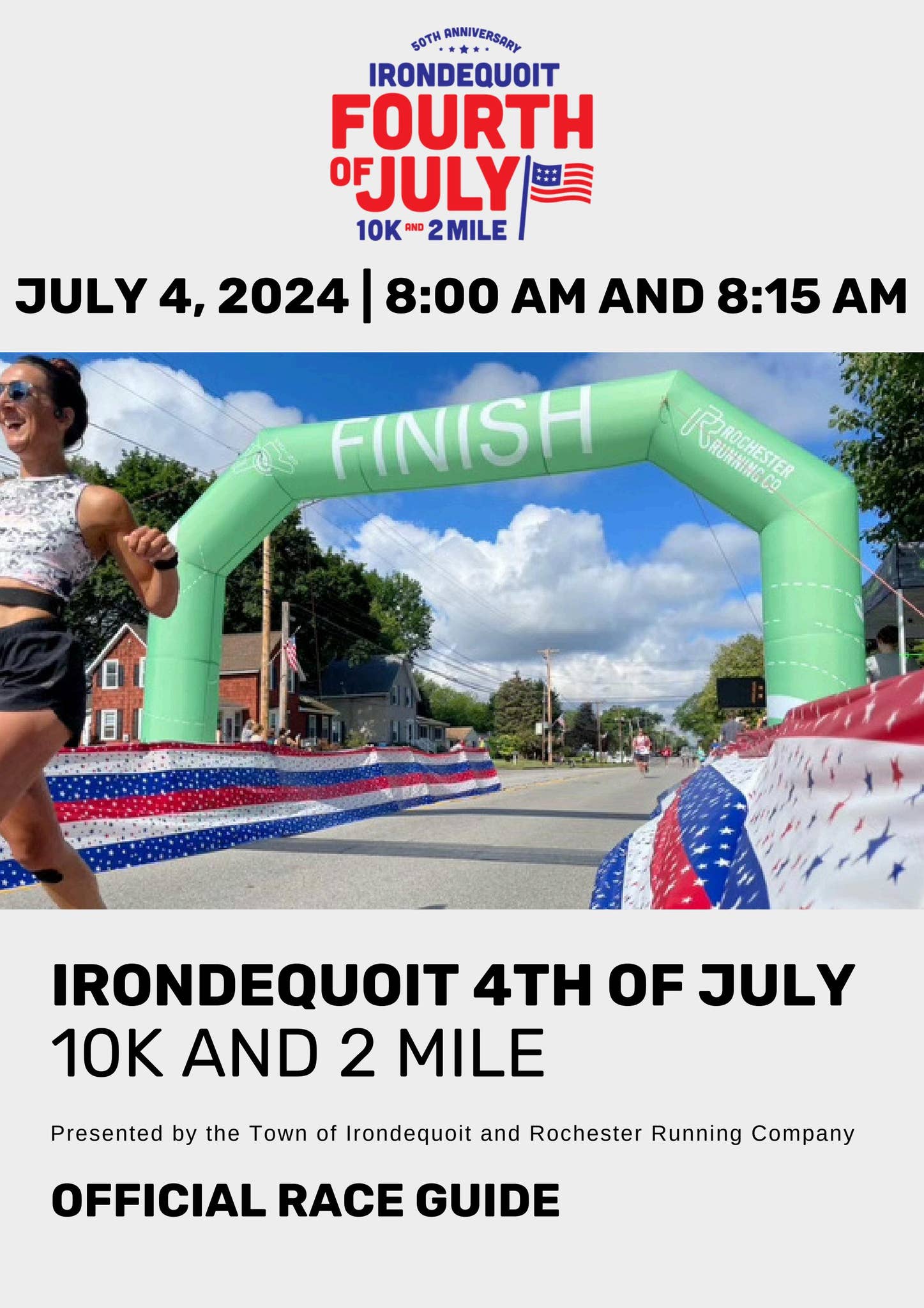Irondequoit 4th of July 10k and 2 Mile Race Guide by Jonathan Griffiths ...
