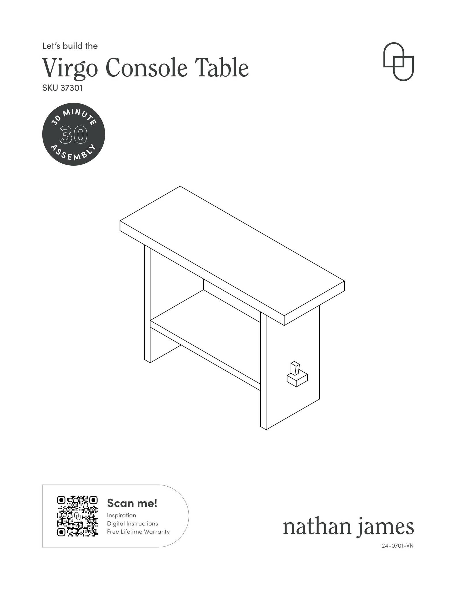 Virgo Console Table Instruction Sheet 37301 by nathanjameshome - Issuu
