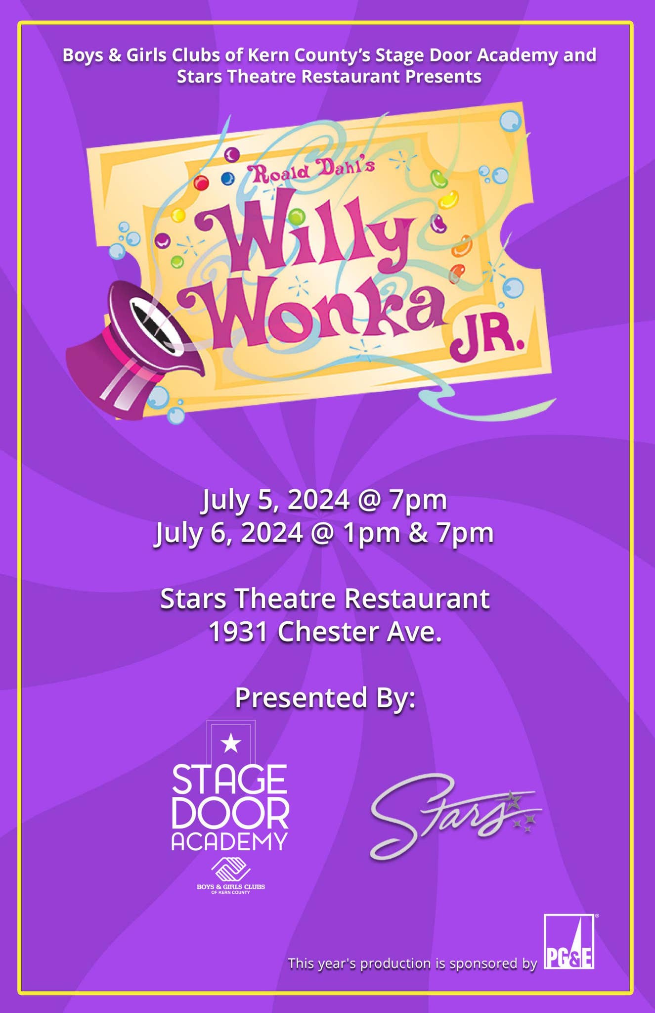 Willy Wonka Jr. PM Session Program by bgclubsofkerncounty - Issuu
