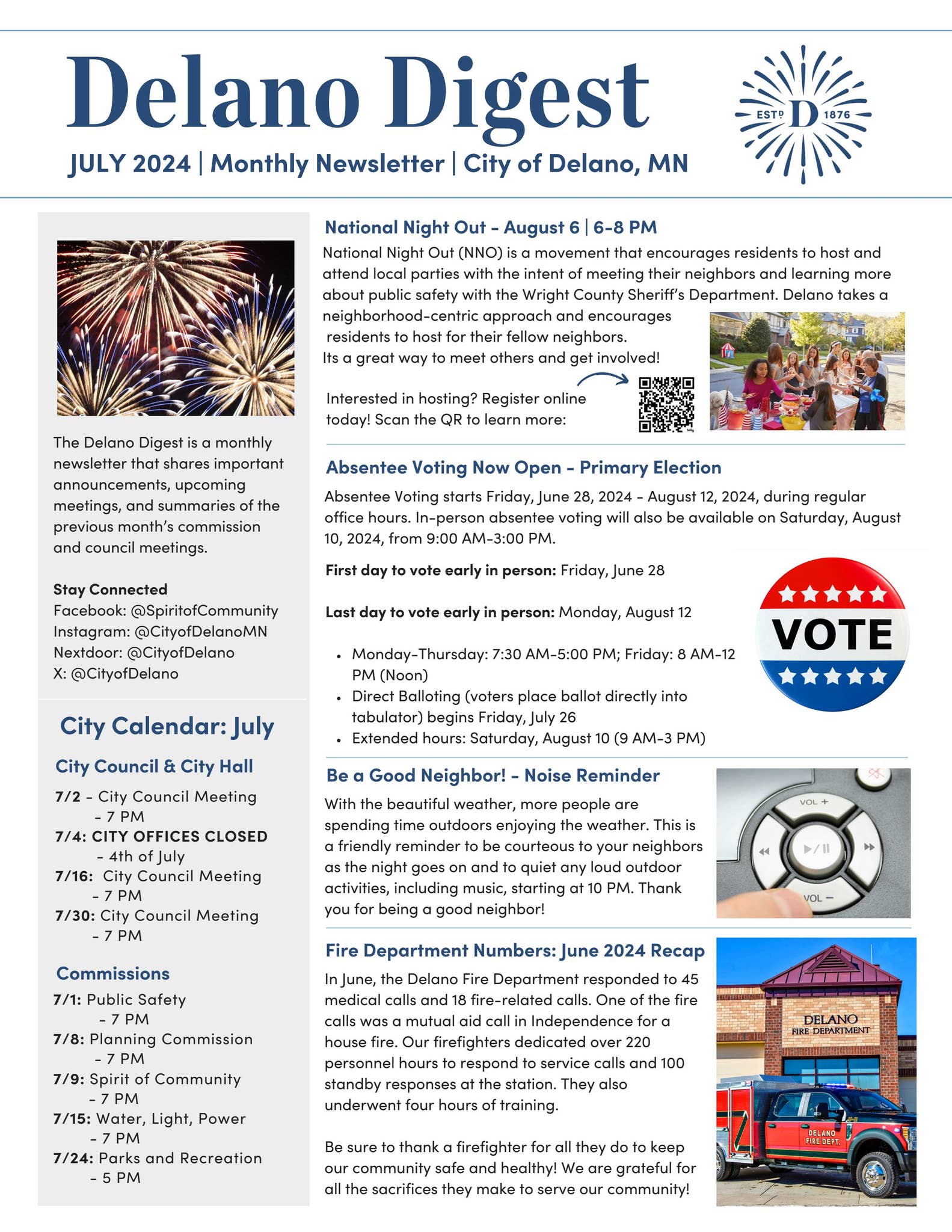 Delano Digest - July 2024 by cityofdelanomn - Issuu