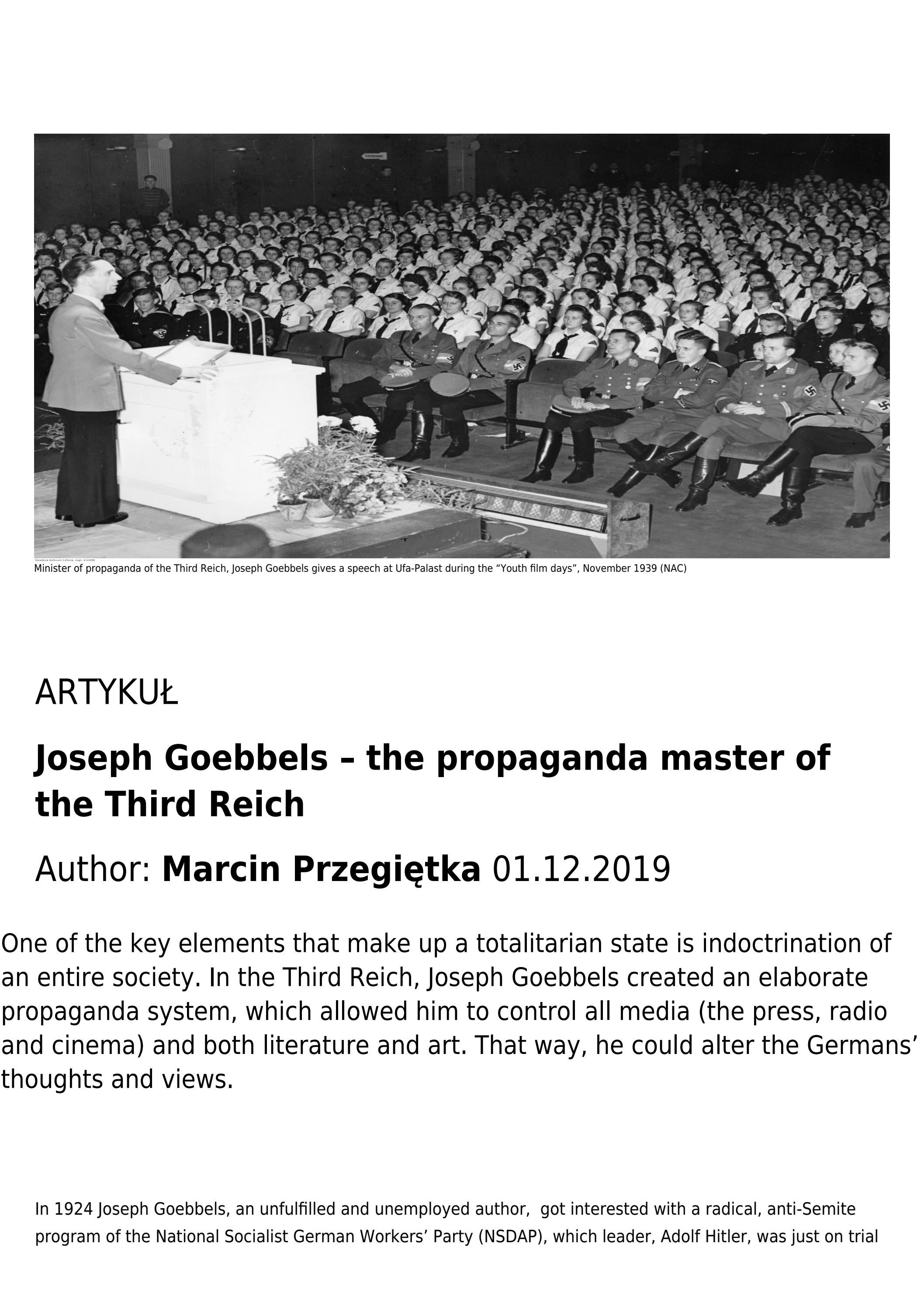 Joseph Goebbels by demandside - Issuu