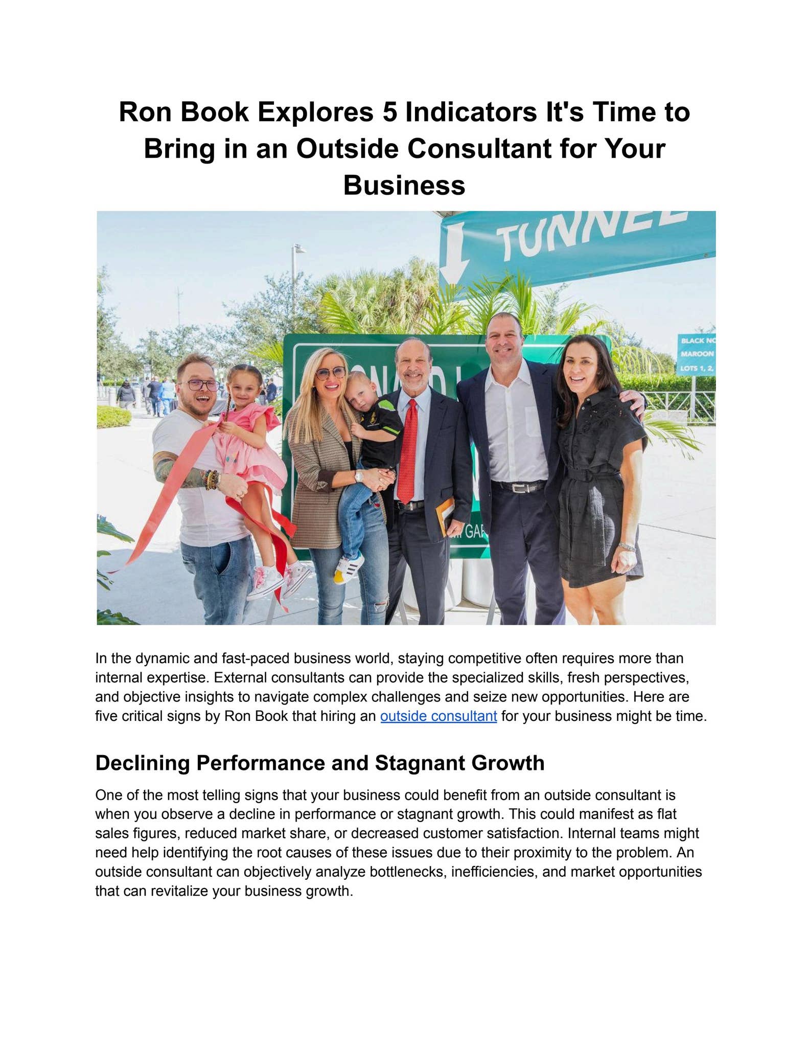 Ron Book Explores 5 Indicators It's Time to Bring in an Outside ...