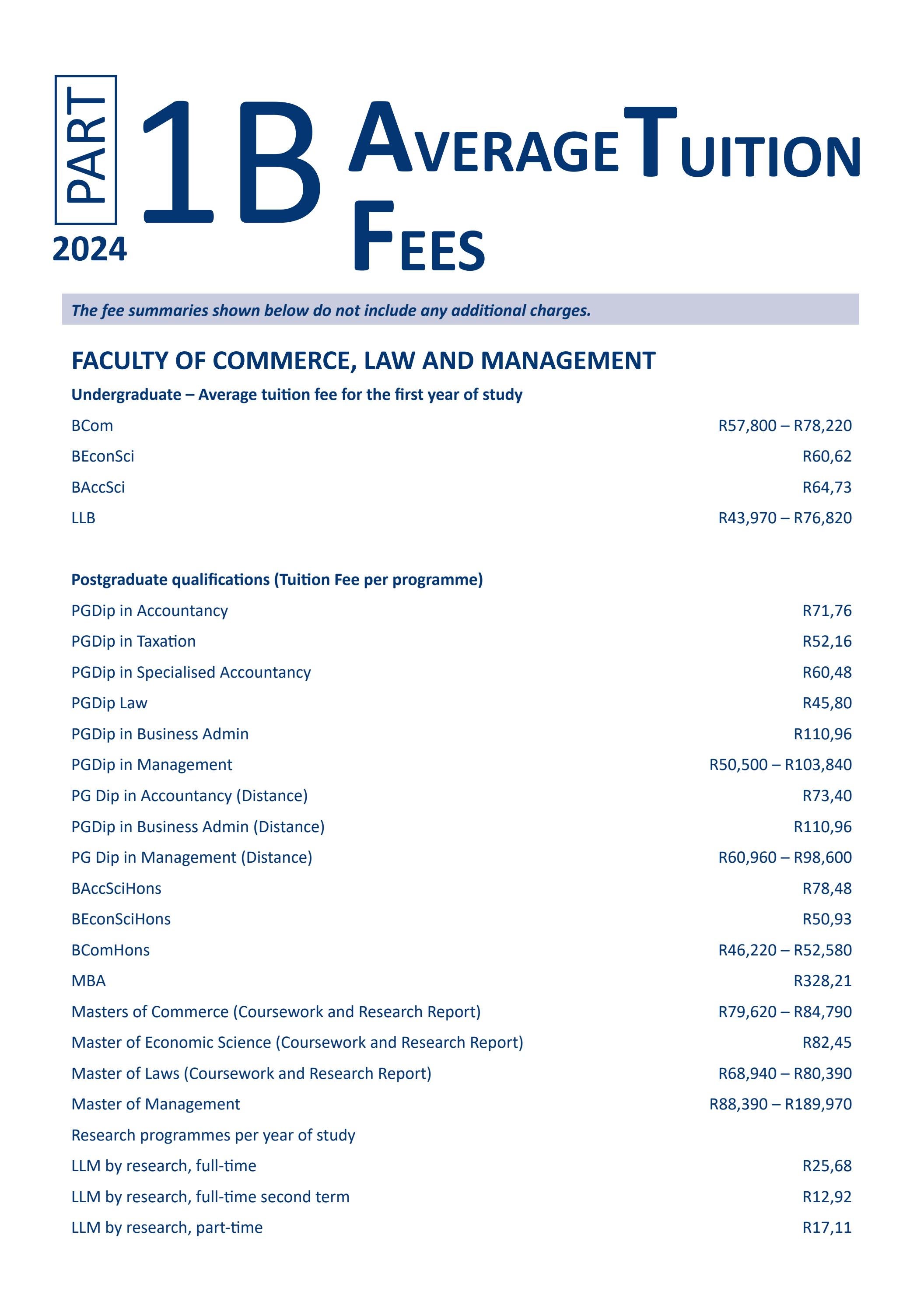 Wits Average Tuition Fees by witsmarketing - Issuu
