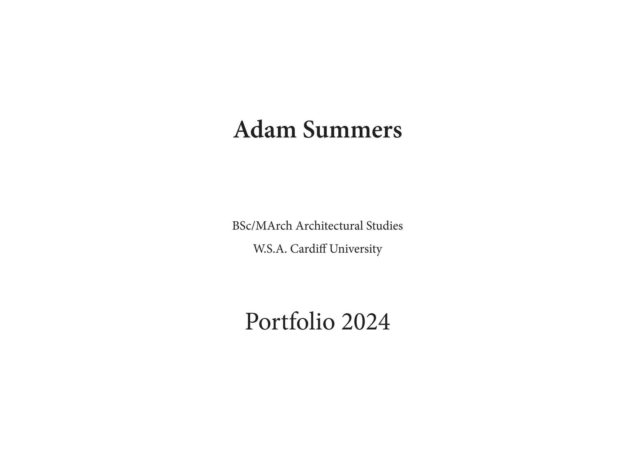 Adam Summers Full Portfolio 2024 by Adam Summers - Issuu