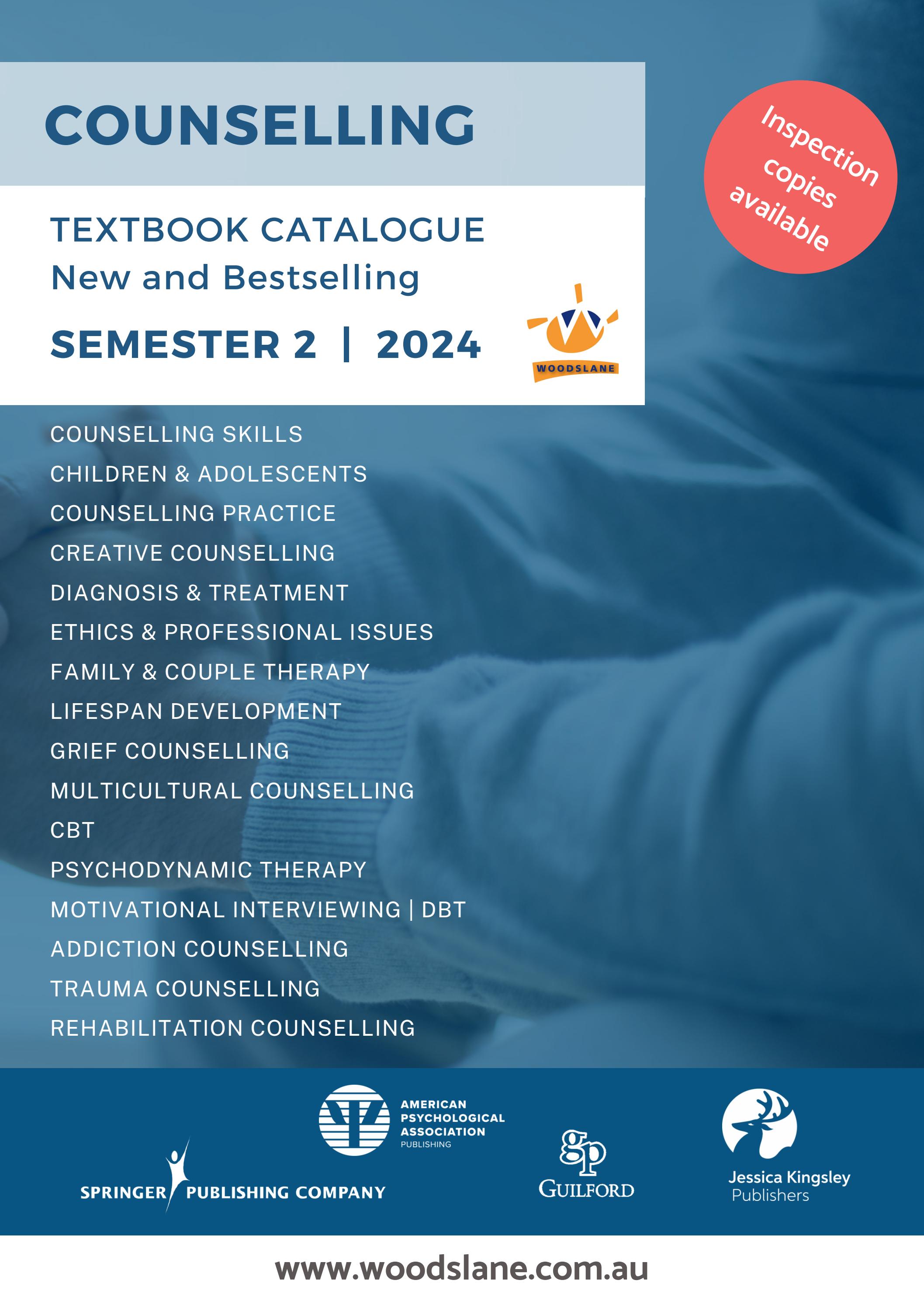 Counselling Textbook Catalogue New & Bestselling Semester 2, 2024 by ...