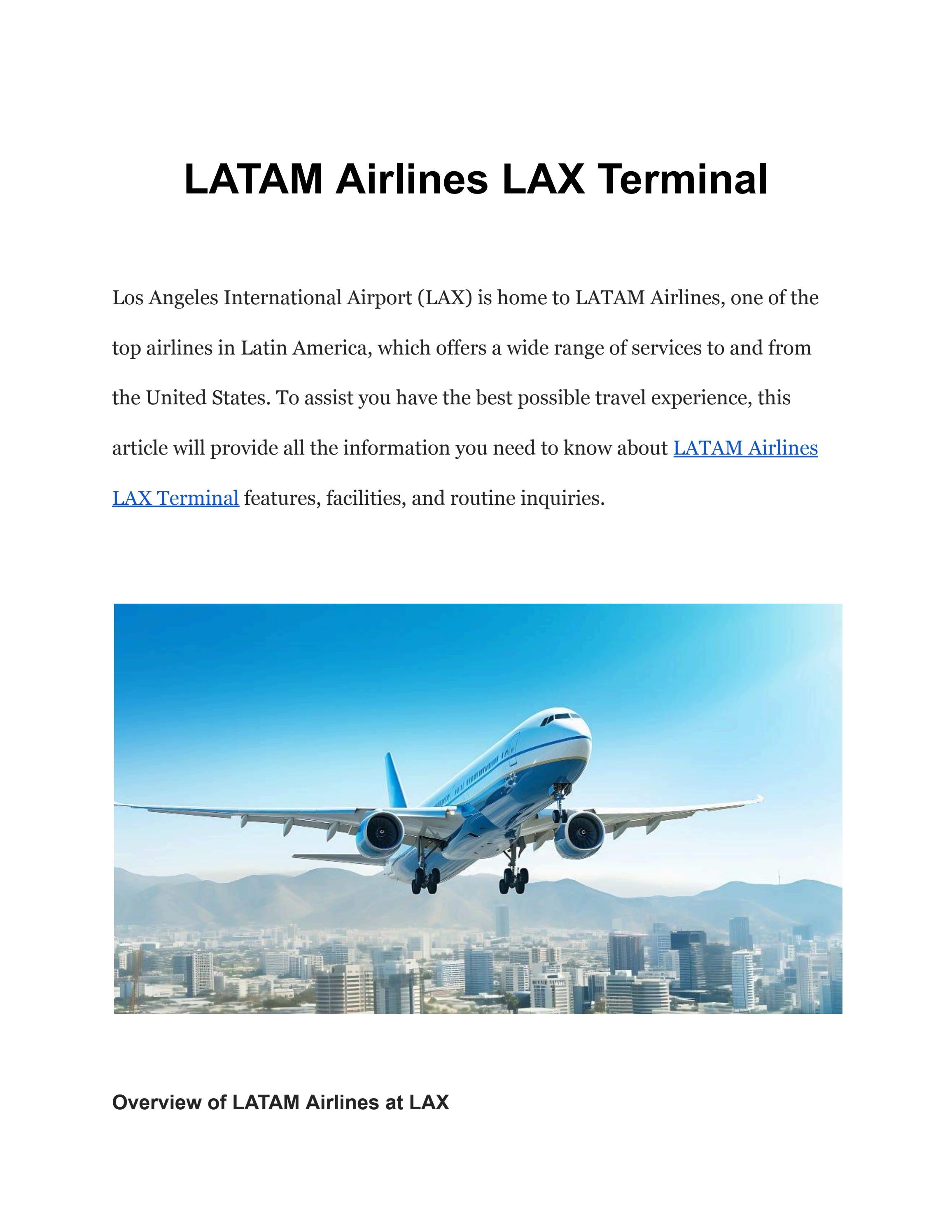 LATAM Airlines LAX Terminal by William 2514 - Issuu