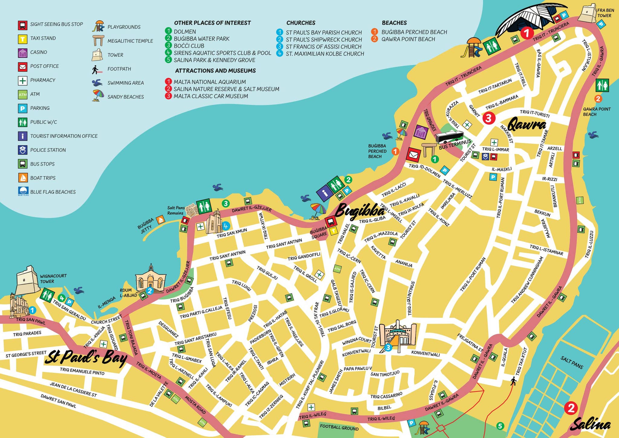 Malta Map | Bugibba by Malta Tourism Authority - Issuu
