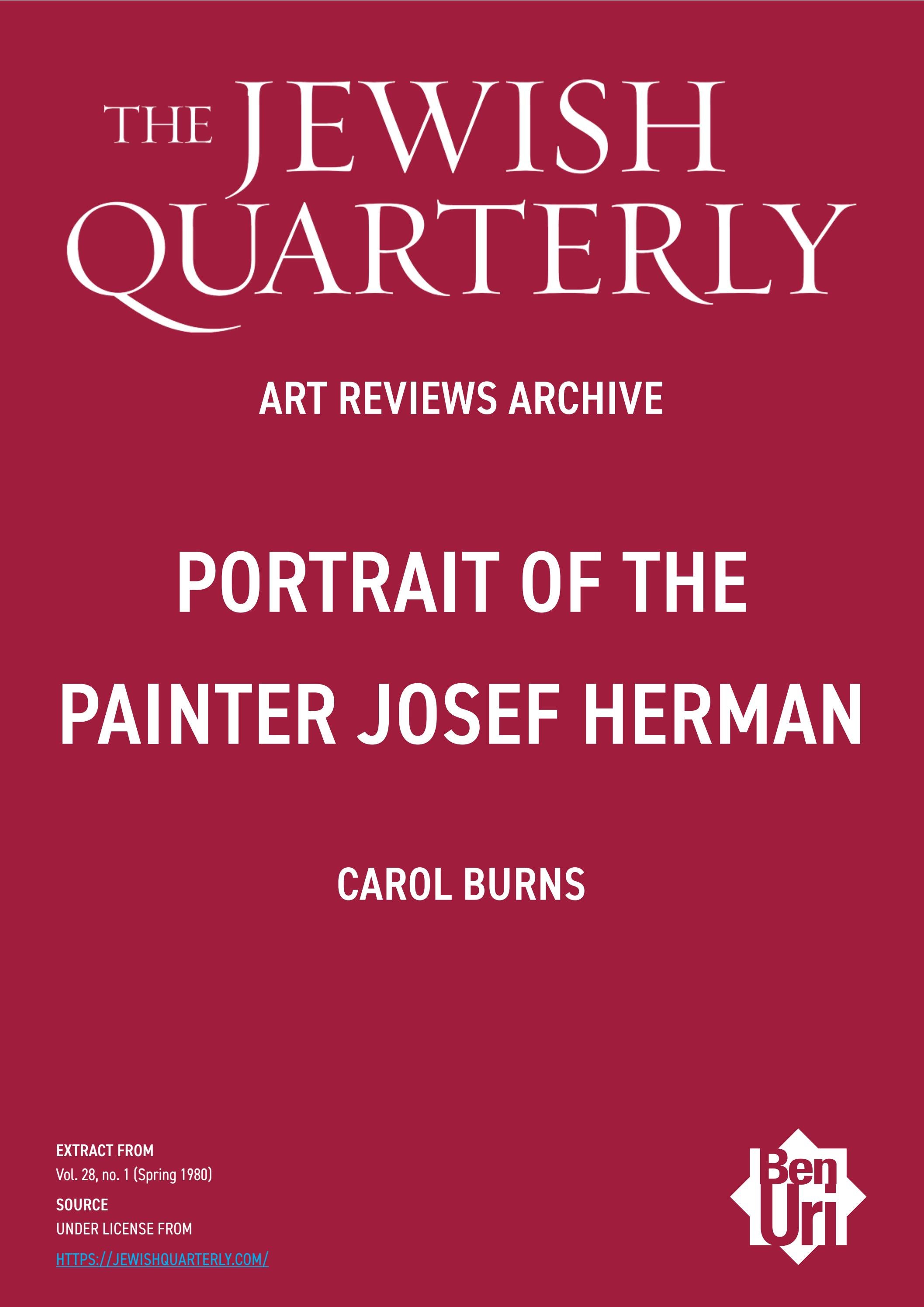 Spring 1980 - Portrait of the Painter Josef Herman by Carol Burns by ...