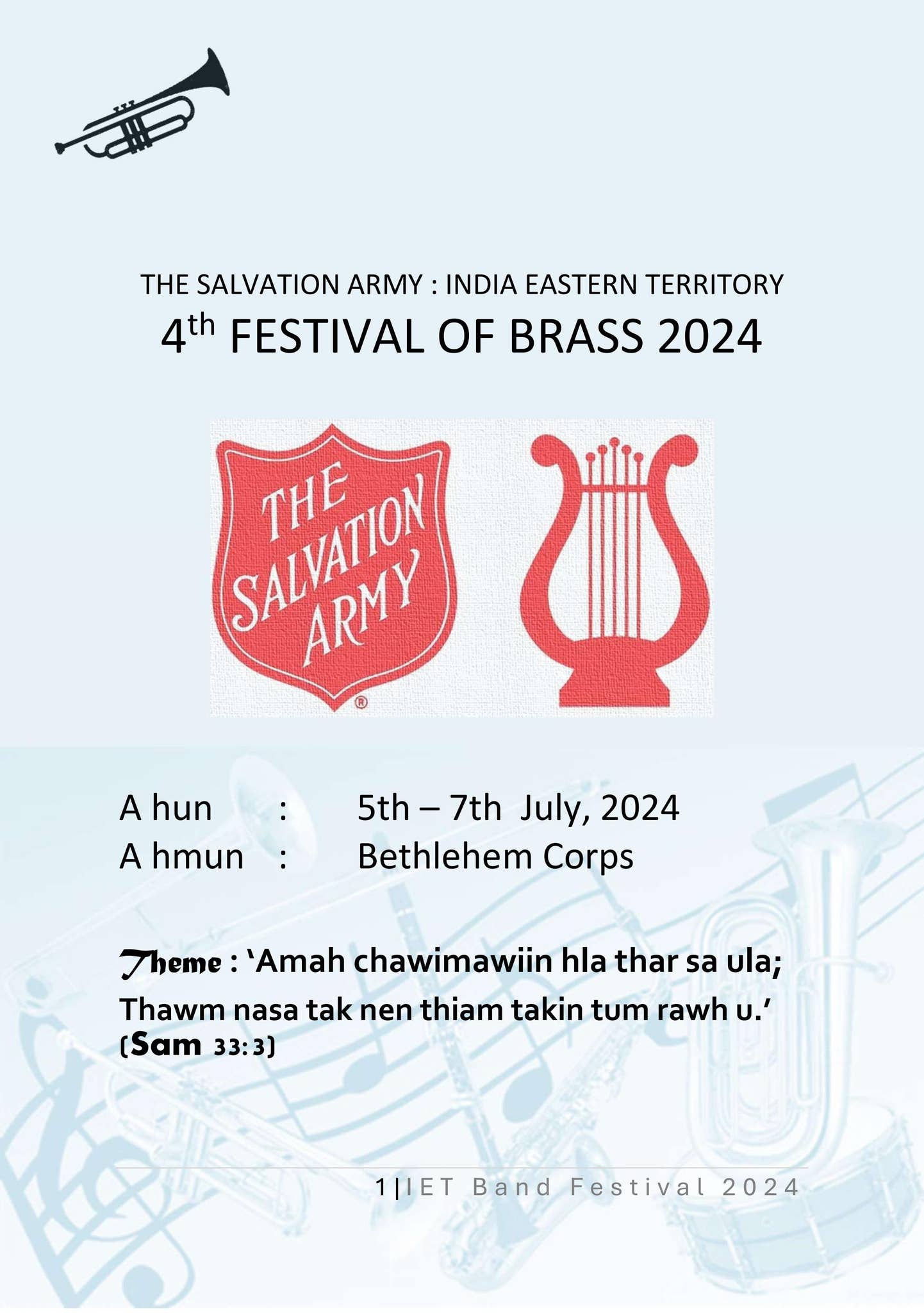 4th Festival of Brass Programme by SalvationArmyIET - Issuu