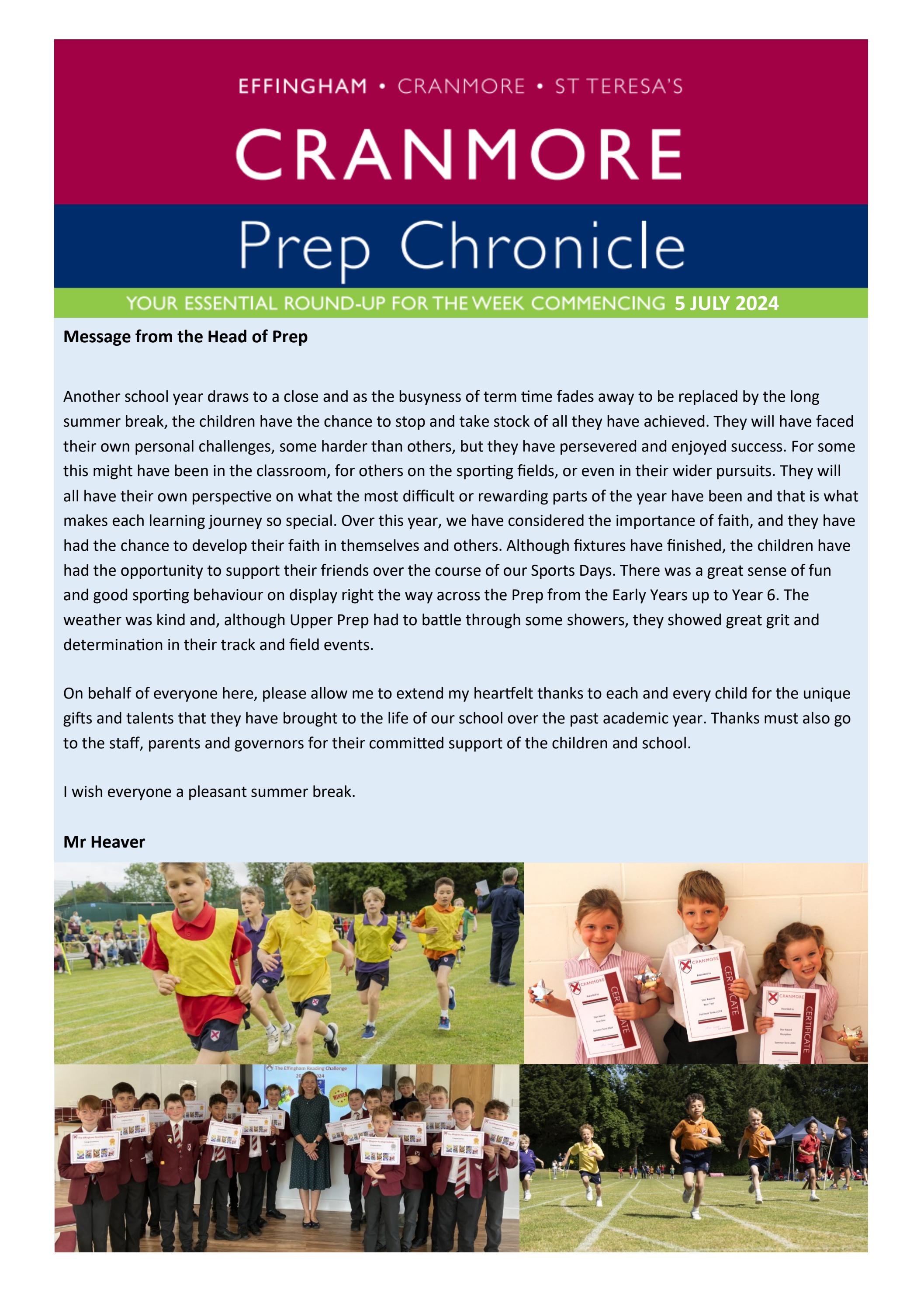 Cranmore Prep Chronicle by Effingham Schools Trust - Issuu