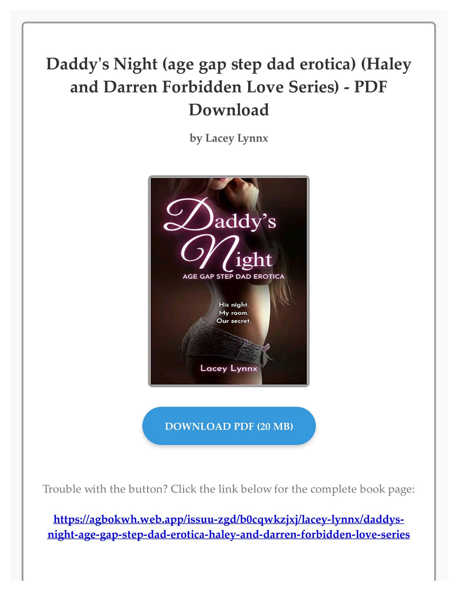 (PDF Ebook) Daddy's Night (age gap step dad erotica) (Haley and Darren ...