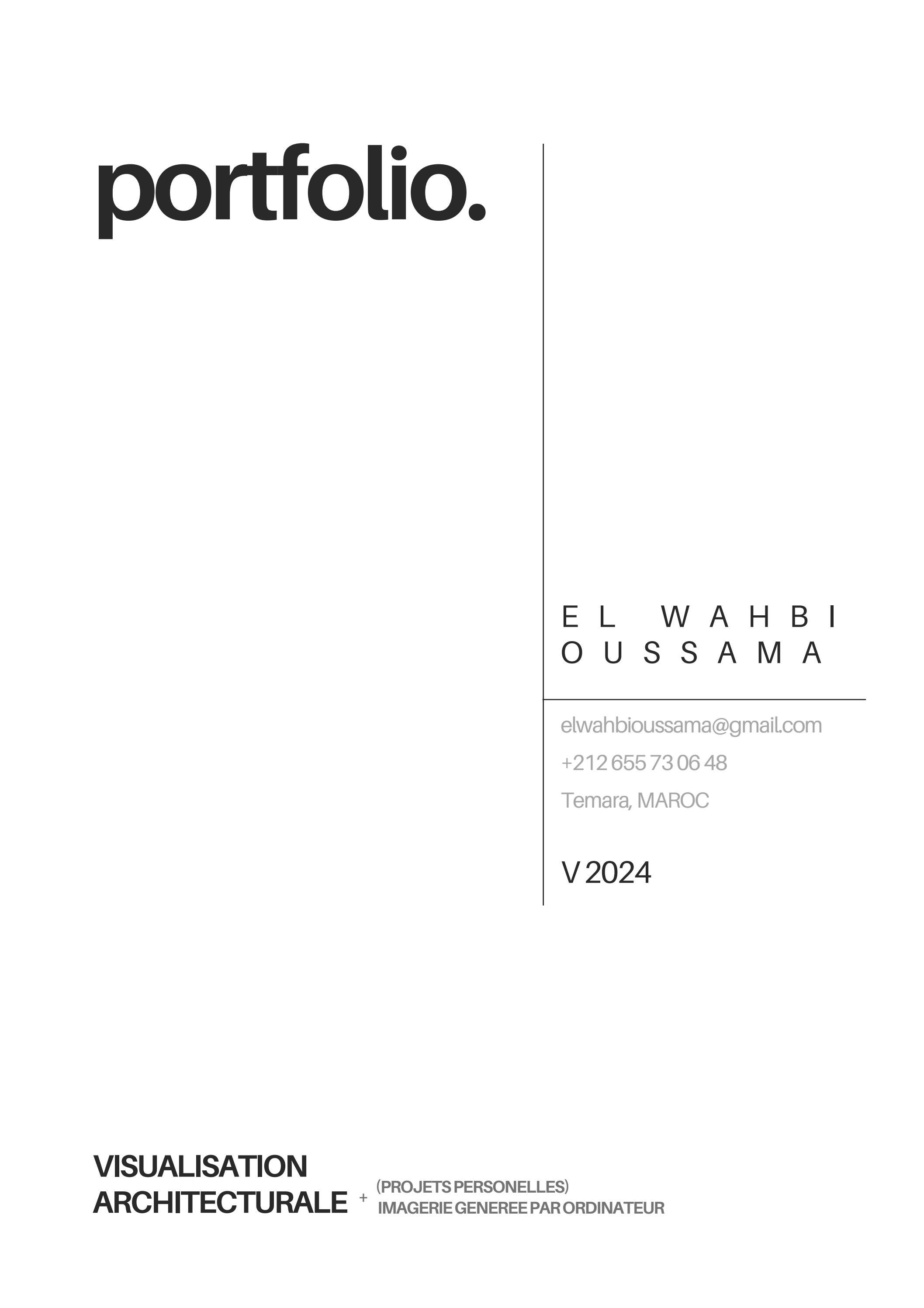 EL WAHBI OUSSAMA - PORTFOLIO Fr v.2024 by Oussama EL WAHBI - Issuu