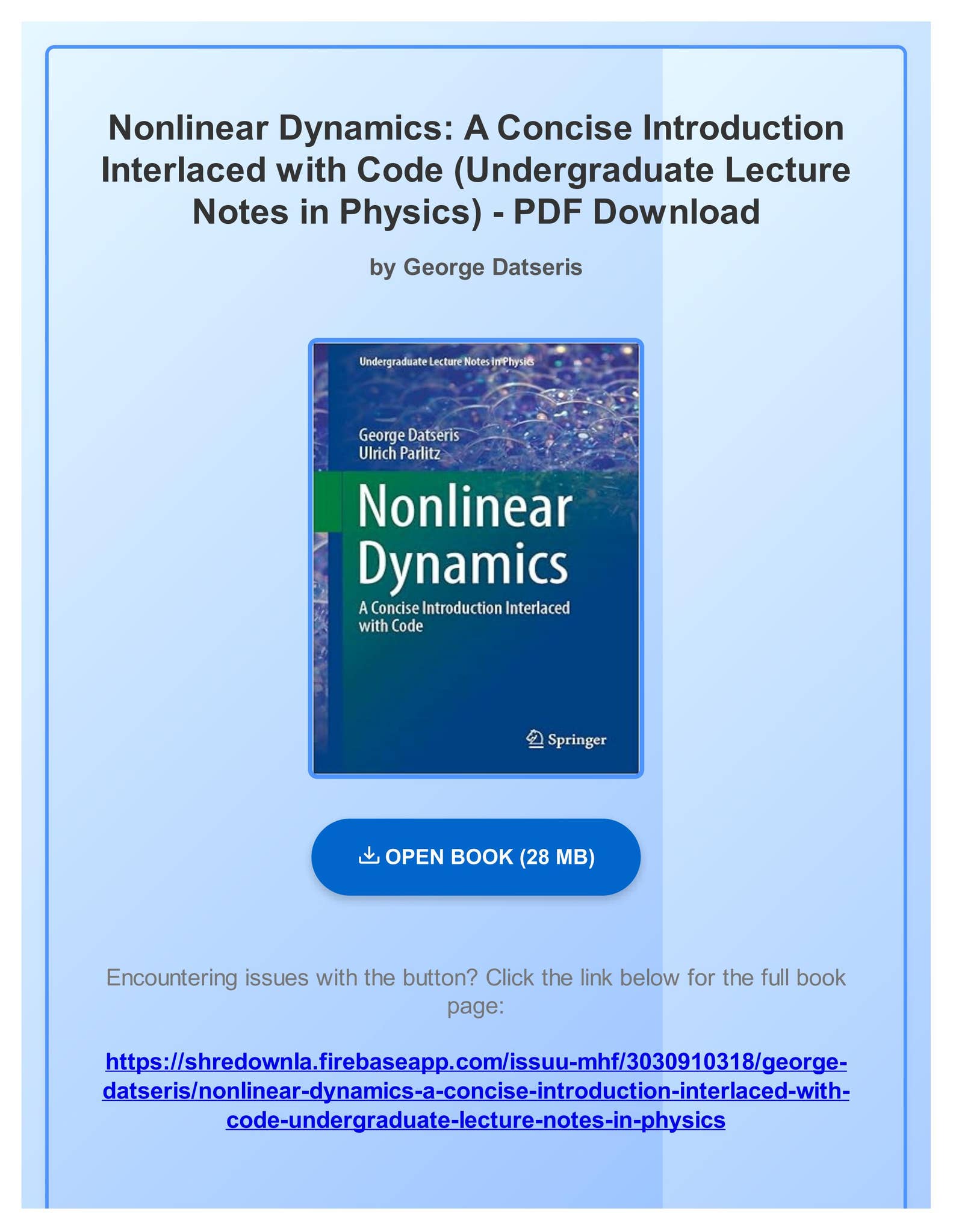 (PDF) Free Nonlinear Dynamics: A Concise Introduction Interlaced with ...