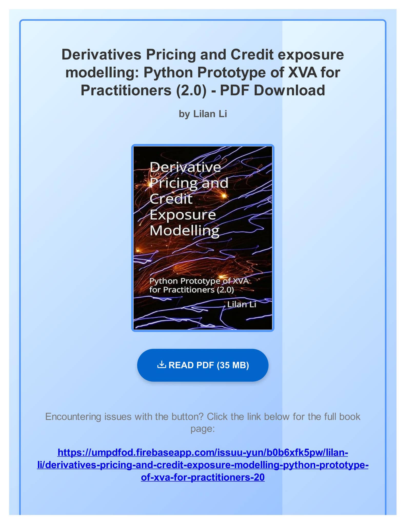 (Ebook Free) Derivatives Pricing and Credit exposure modelling: Python ...
