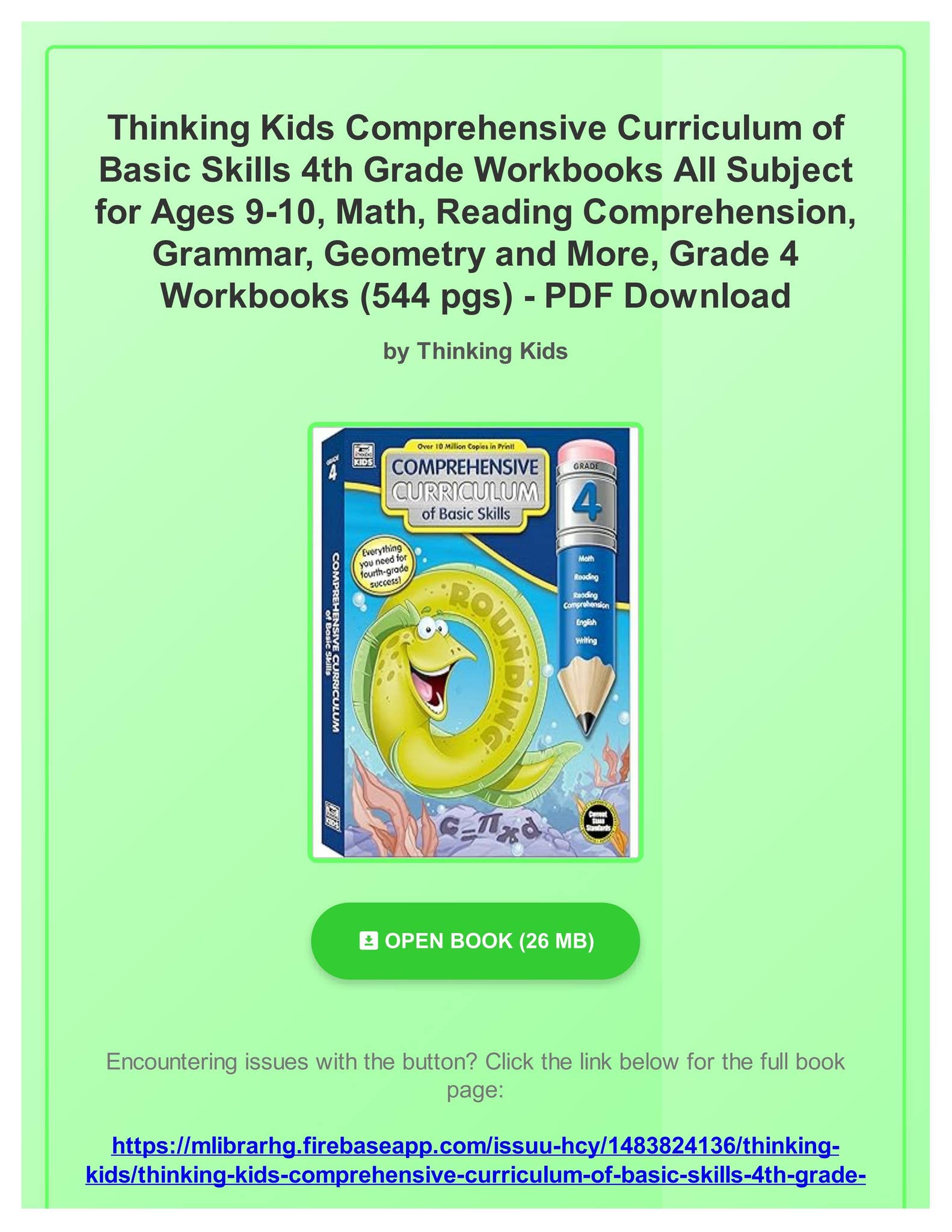 PDF Free Thinking Kids Comprehensive Curriculum of Basic Skills 4th ...
