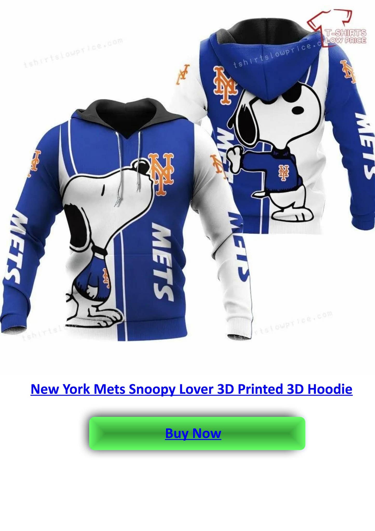 New York Mets Snoopy Lover 3D Printed 3D Hoodie by Tshirts Low Price ...