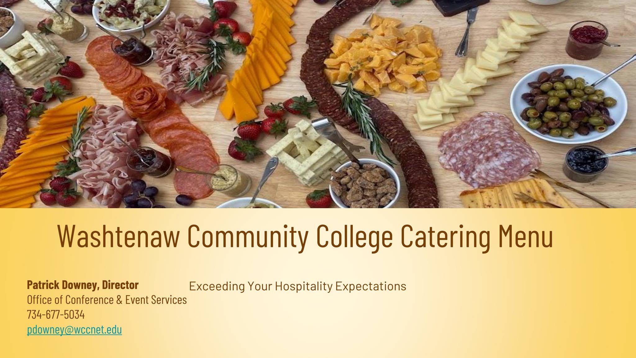 WCC Conference & Event Services Catering Menu by Washtenaw Community ...