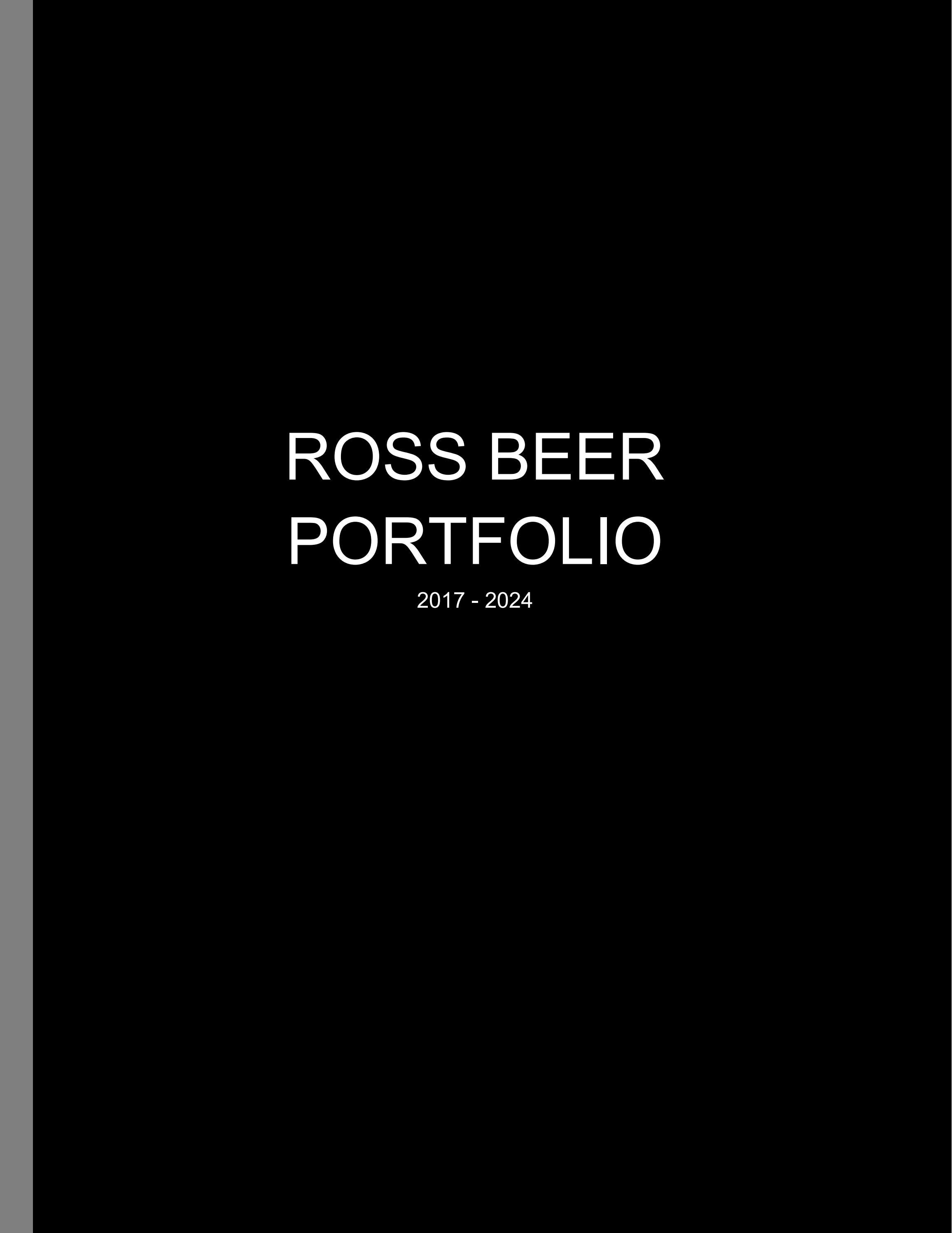 Ross Beer Portfolio 2017 - 2024 by Ross_Beer - Issuu