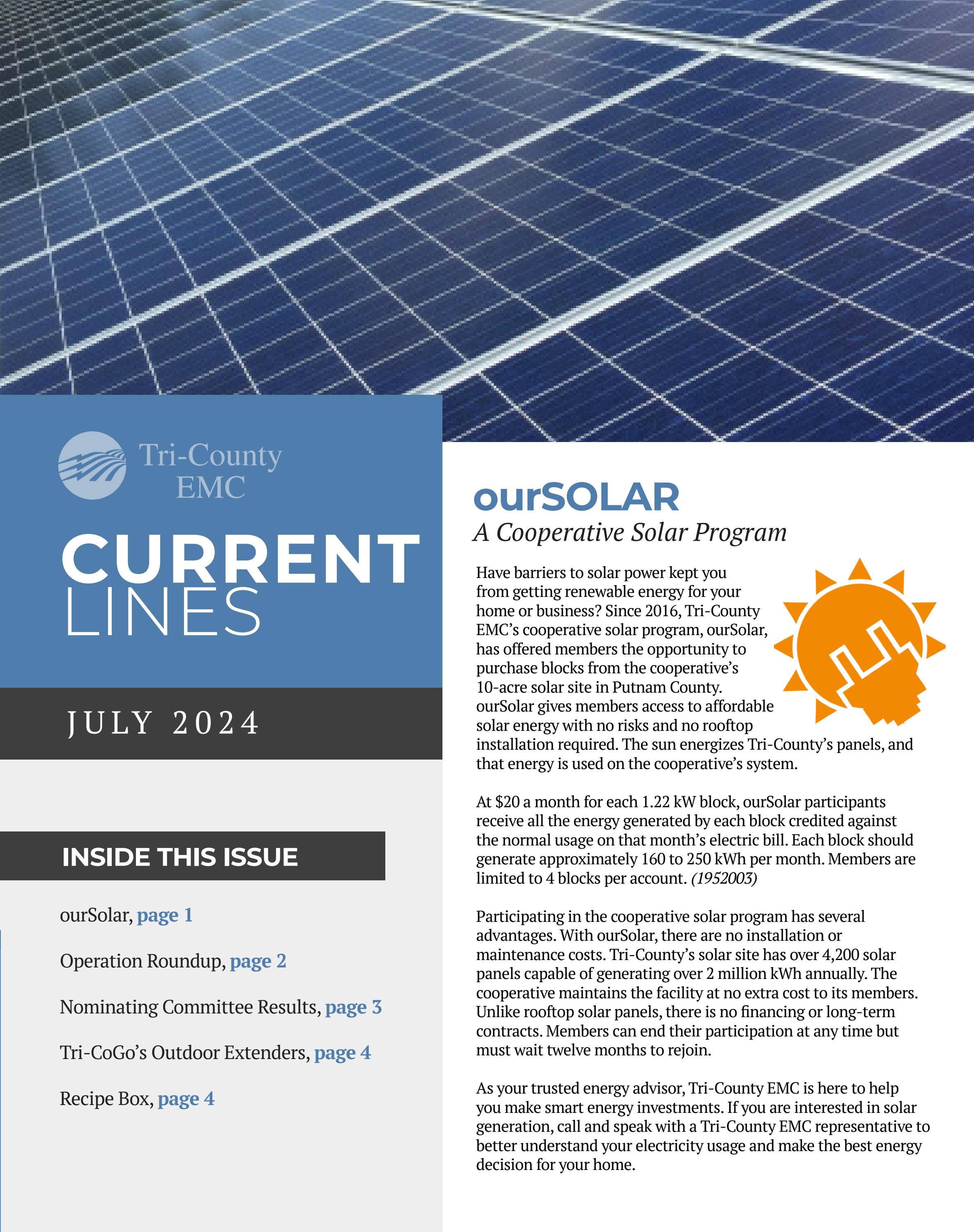 Current Lines - July 2024 by Tri-County EMC - Issuu